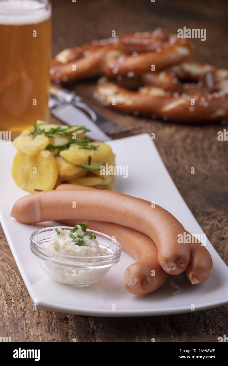 Frankfurter with potato salad hi-res stock photography and images - Alamy