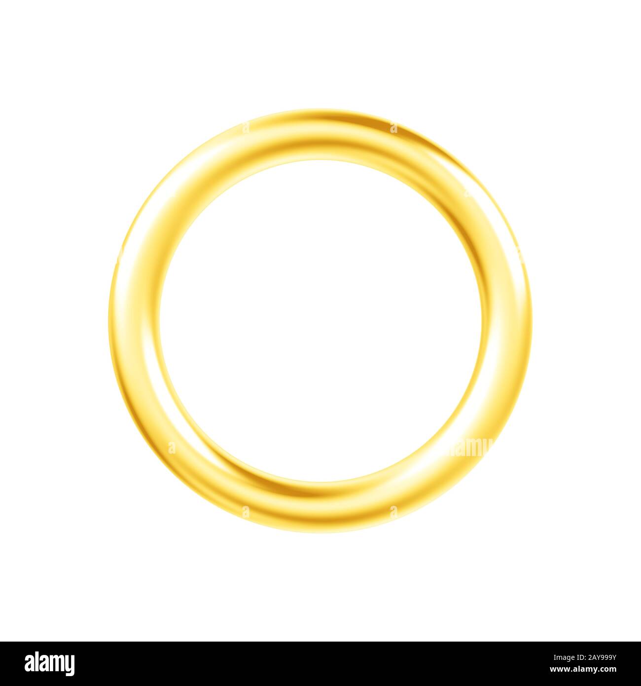 Metal ring isolated on white background. 3d illustration. Single object ...