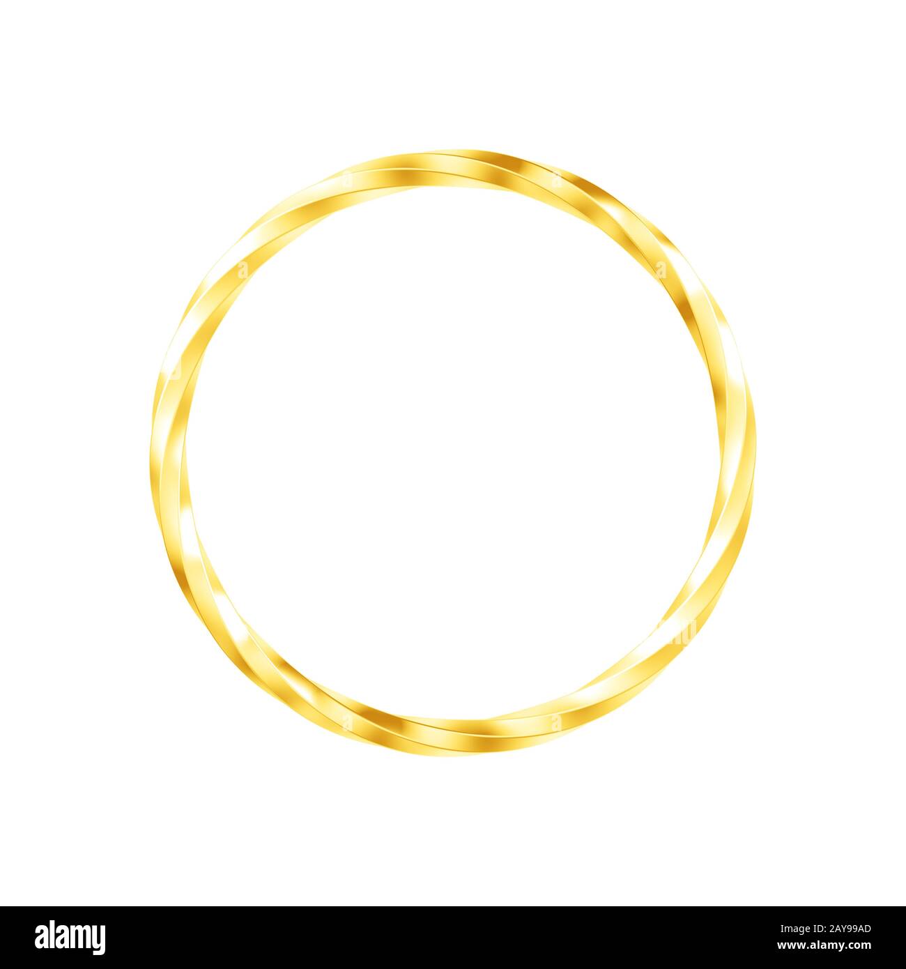 Metal ring isolated on white background. 3d illustration. Single object ...