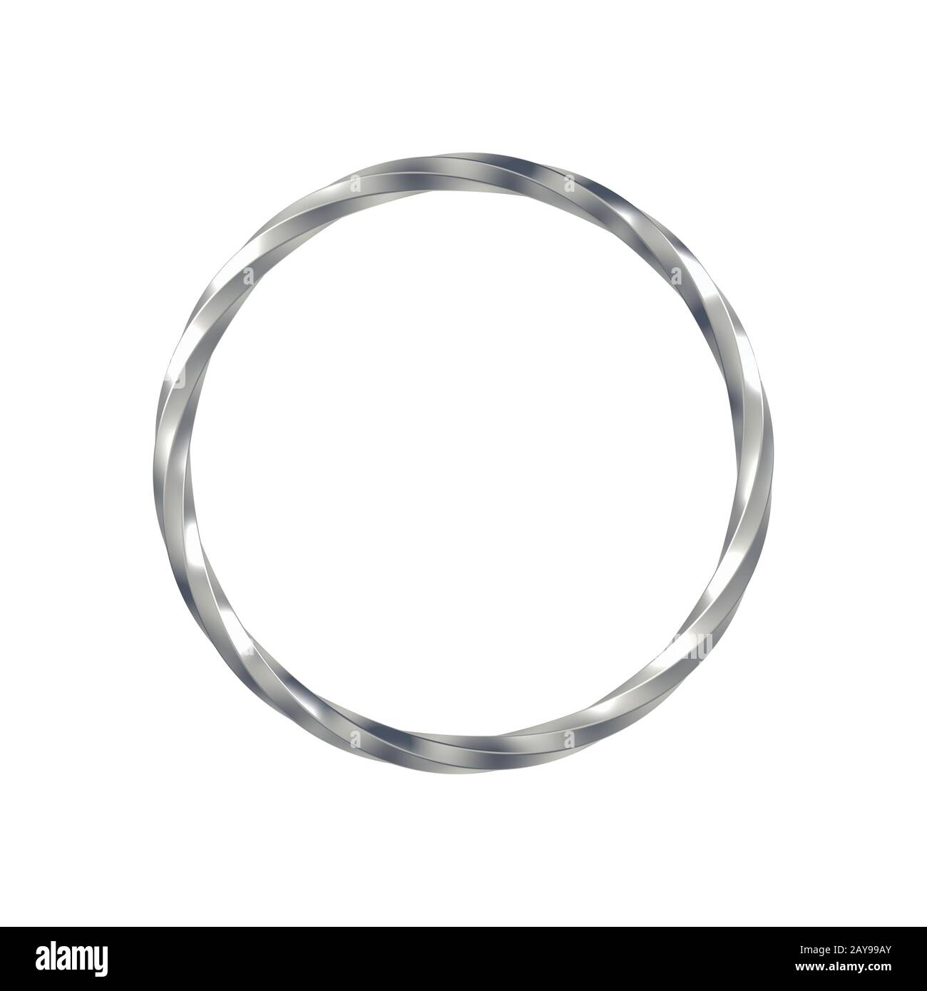 Metal ring isolated on white background. 3d illustration. Single object ...