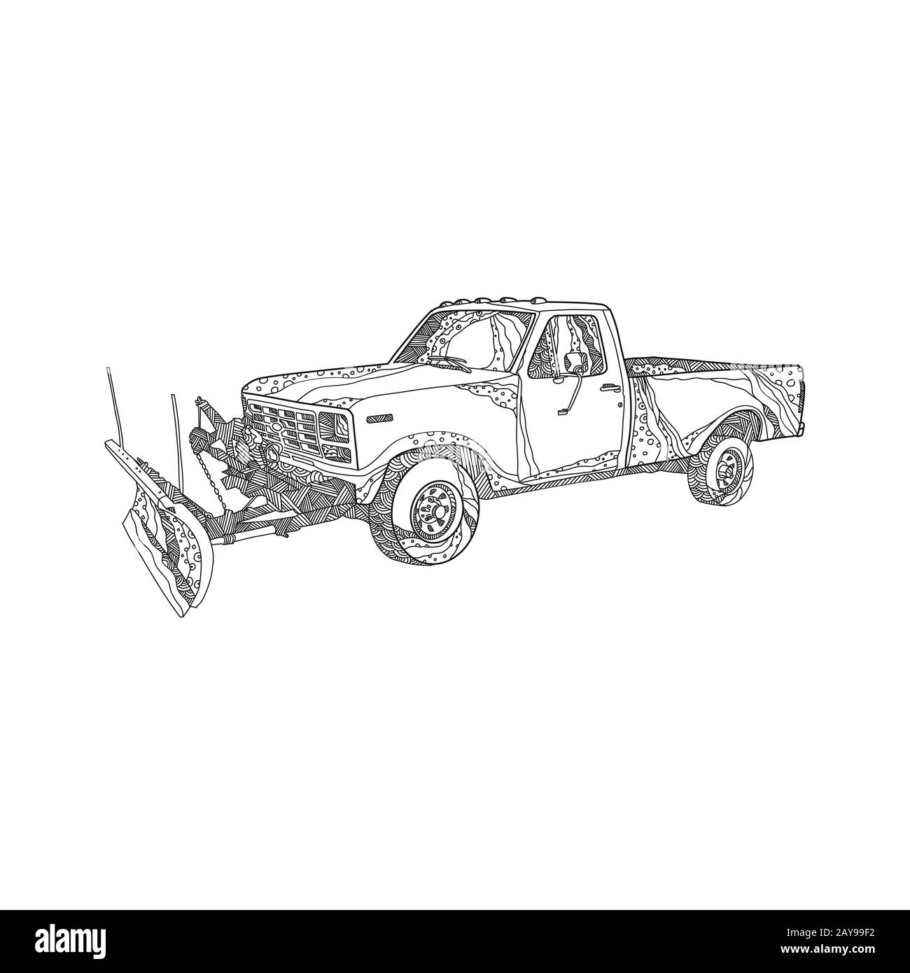 Snow Plow Drawing