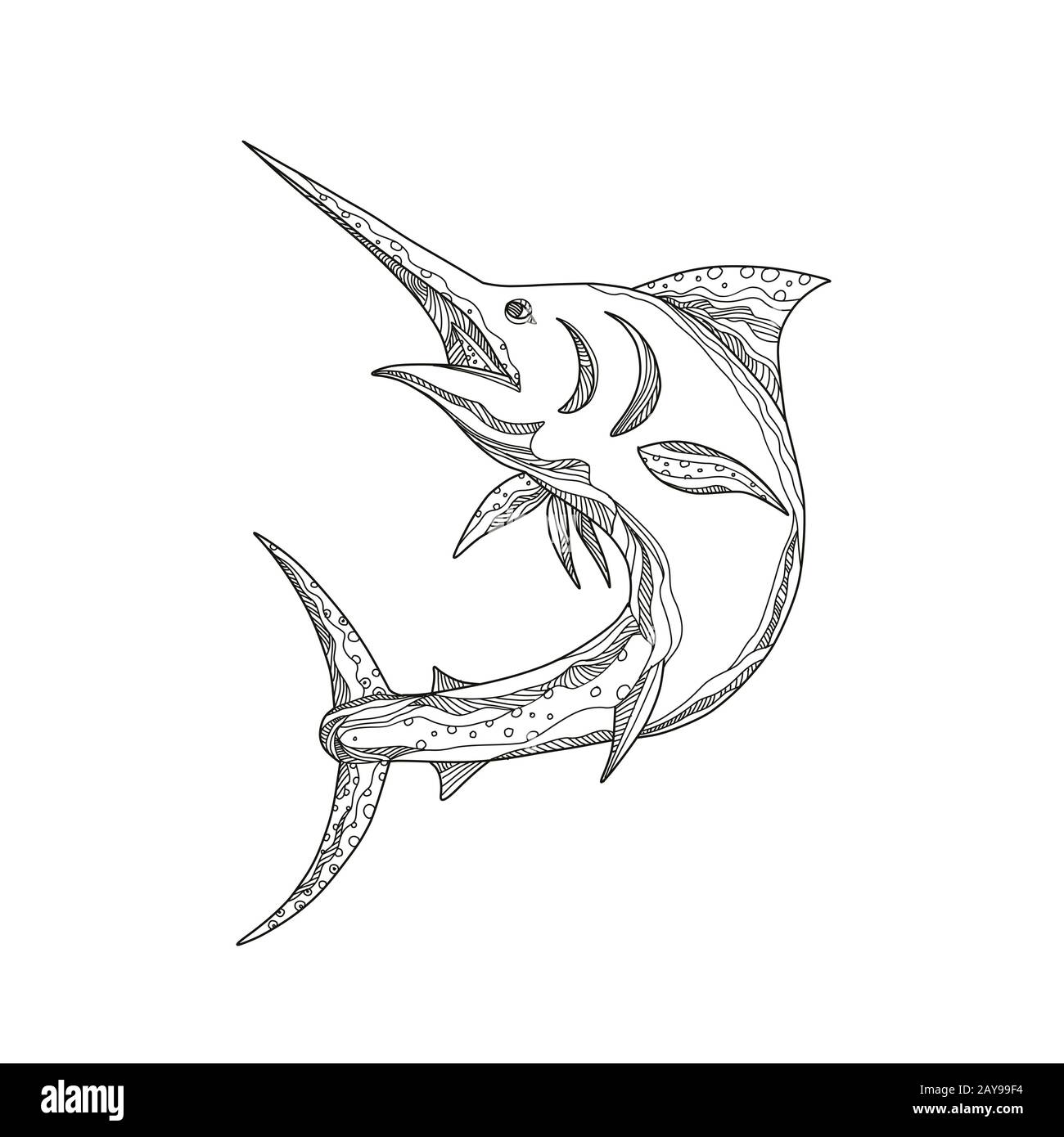 Black Marlin Drawing