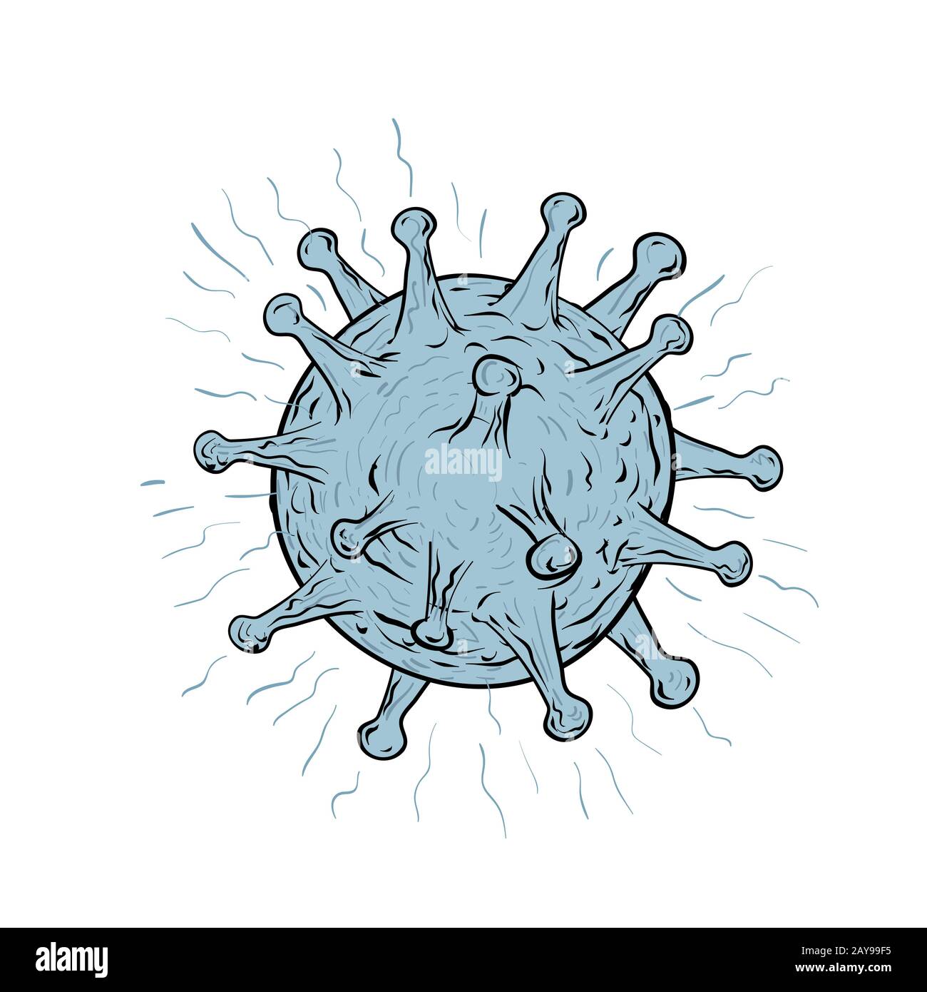 Virus molecule symbol drawn hand hi-res stock photography and images ...