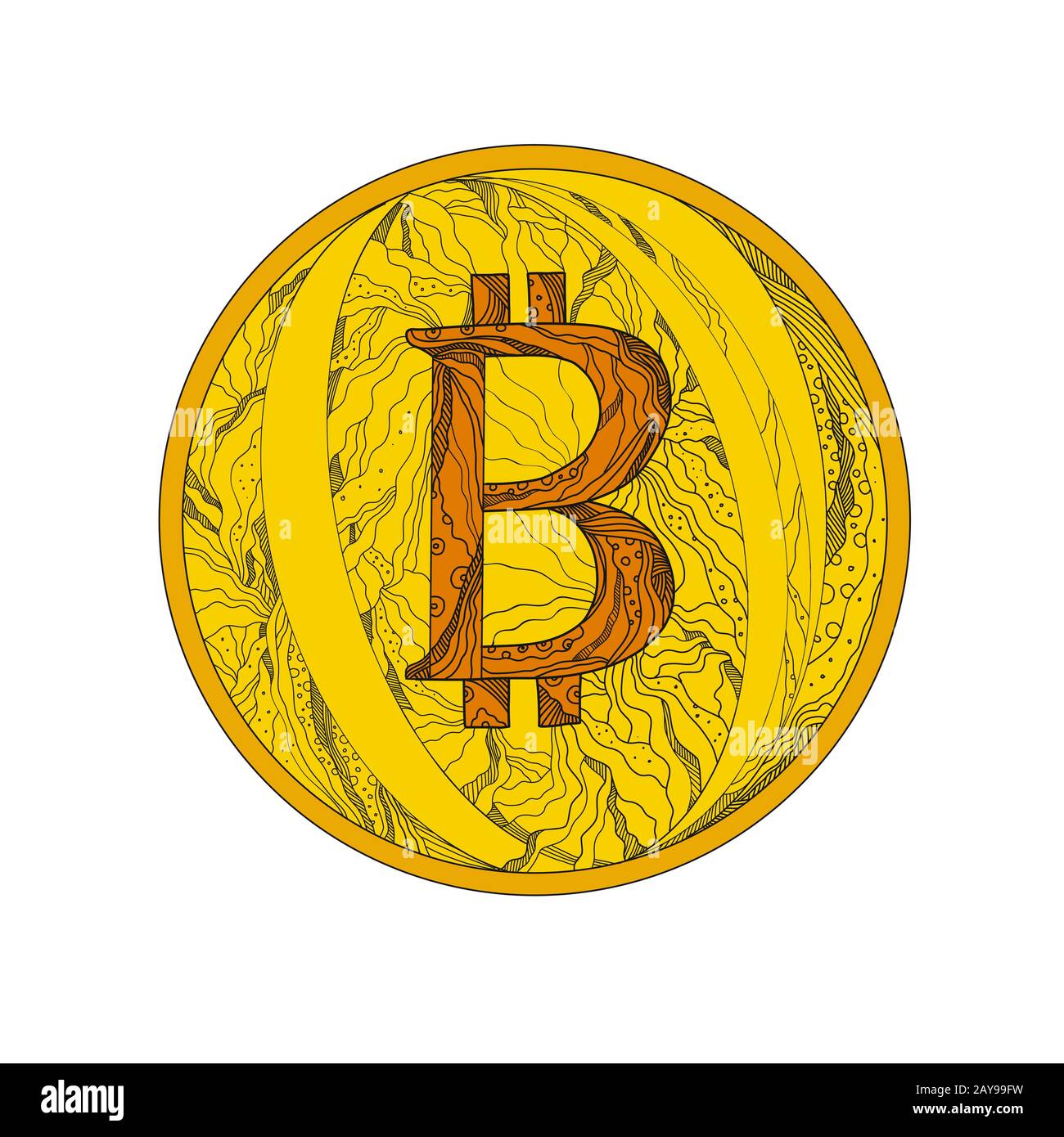 Bitcoin Doodle Art Stock Photo - Alamy