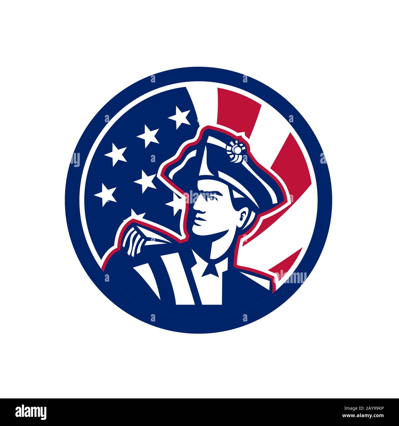 American Patriot USA Flag Icon Stock Photo - Alamy