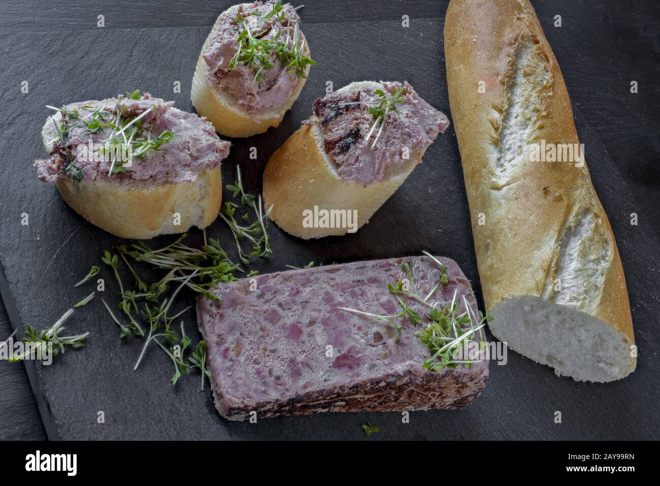 Belgian game pâté Stock Photo - Alamy