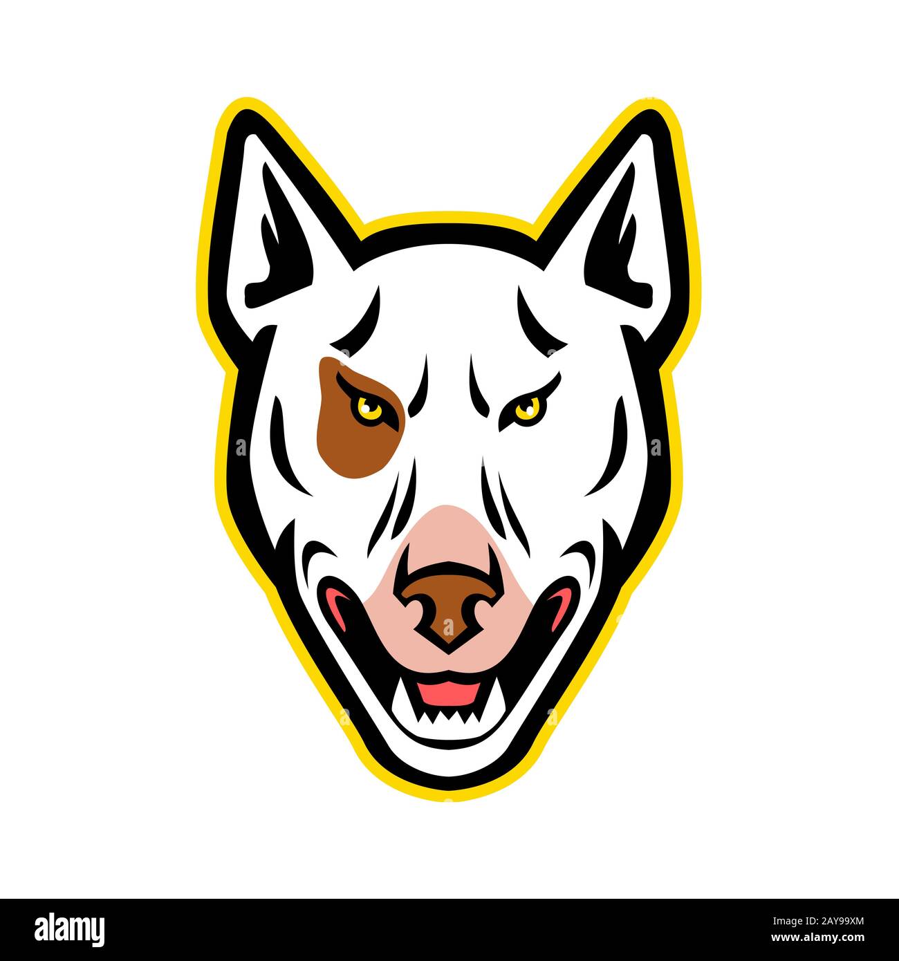 Angry Bull Terrier Mascot Stock Photo - Alamy