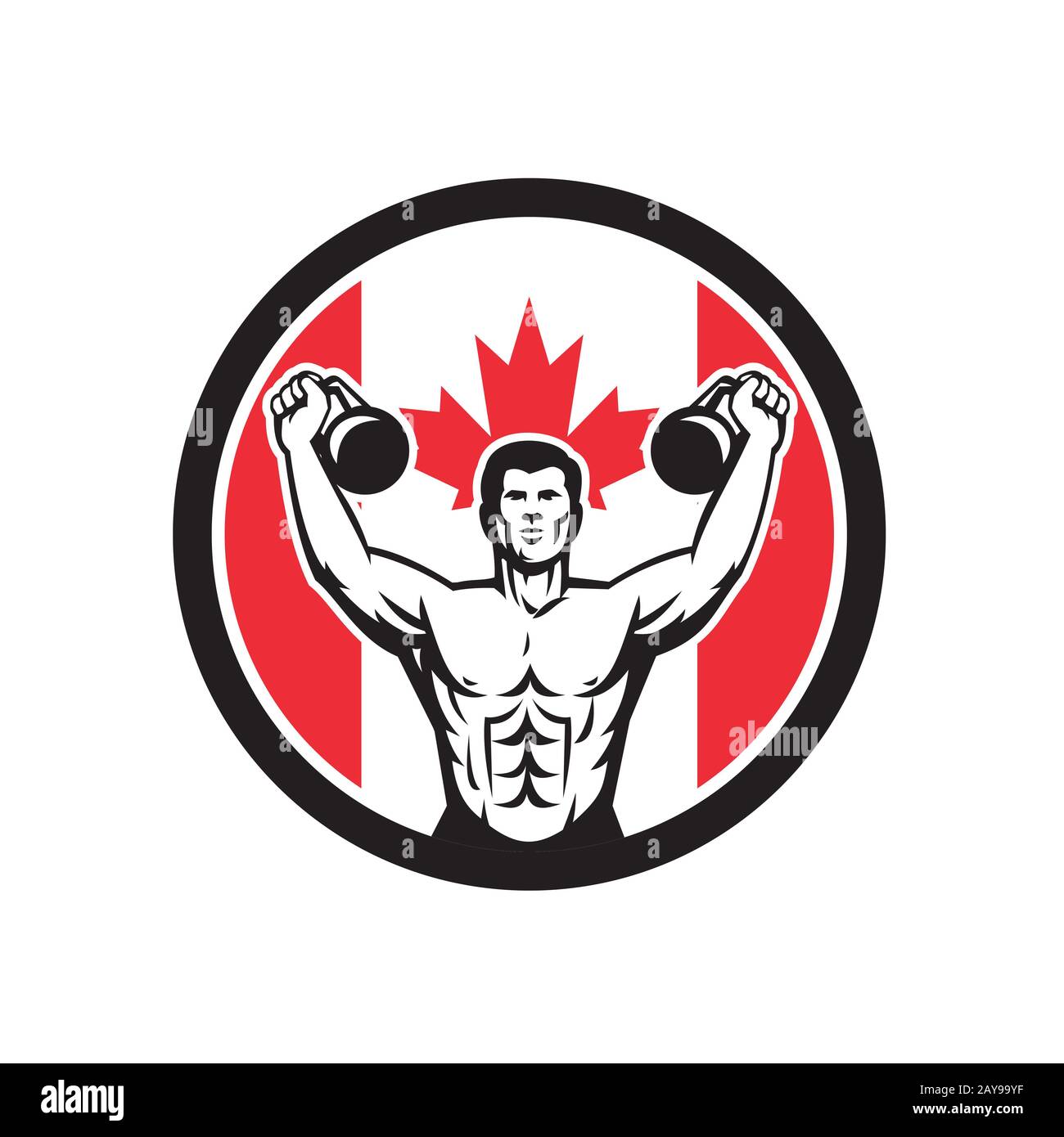 Canadian Physical Fitness Canada Flag Icon Stock Photo - Alamy