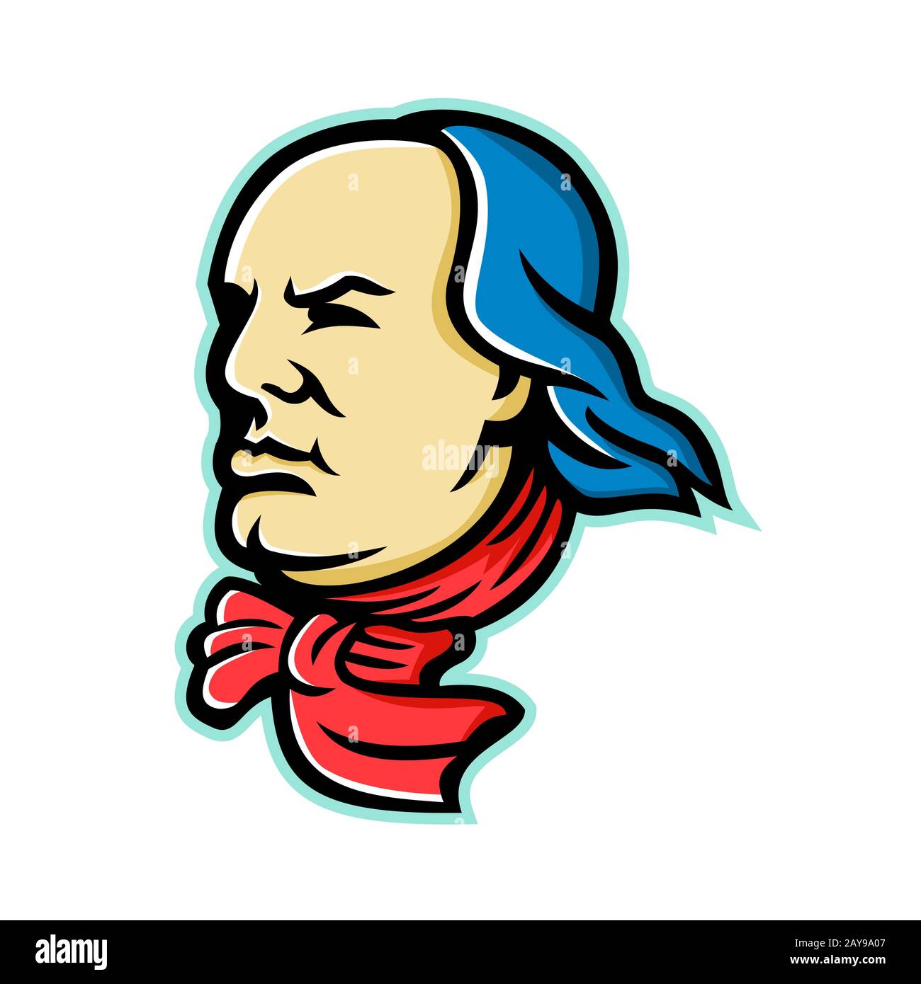 Benjamin franklin illustration Cut Out Stock Images & Pictures - Alamy
