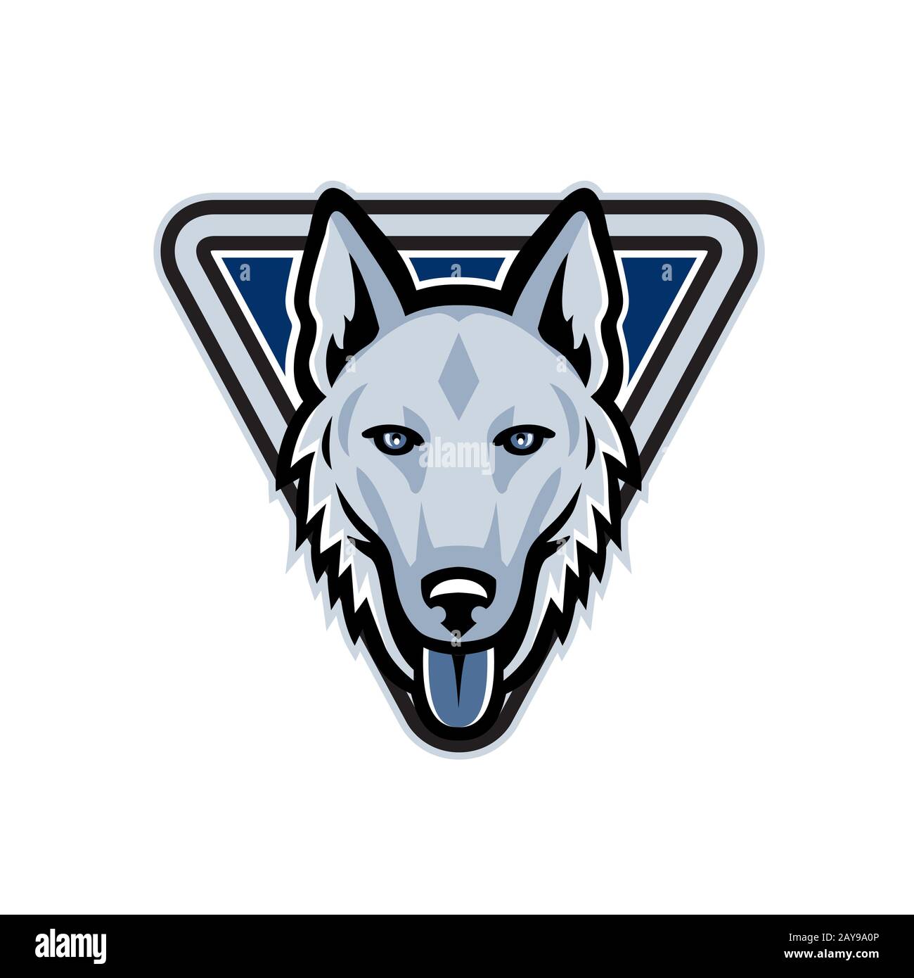 Police Dog Triangle Mascot Stock Photo - Alamy