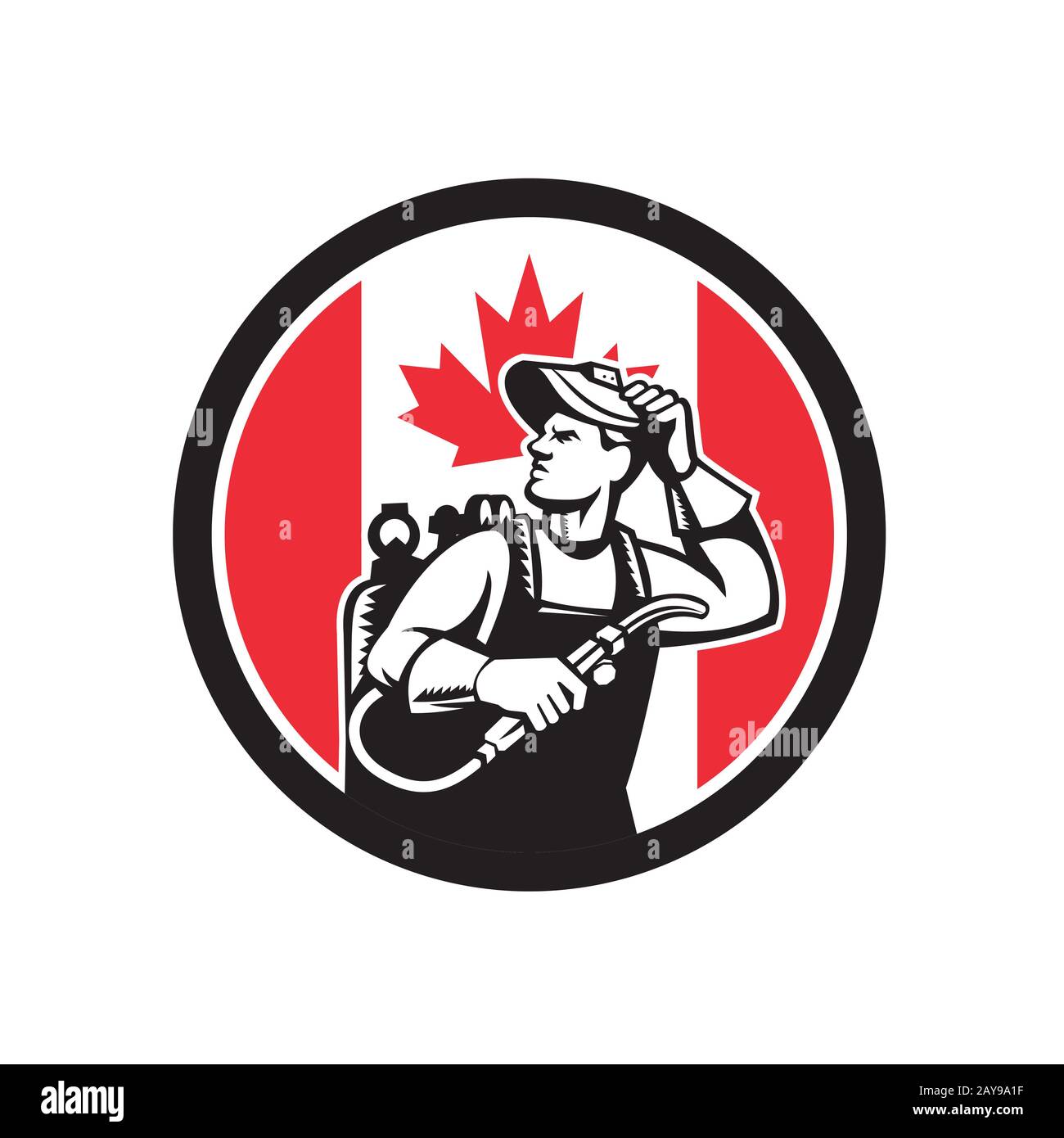 Canadian Welder Canada Flag Icon Stock Photo - Alamy