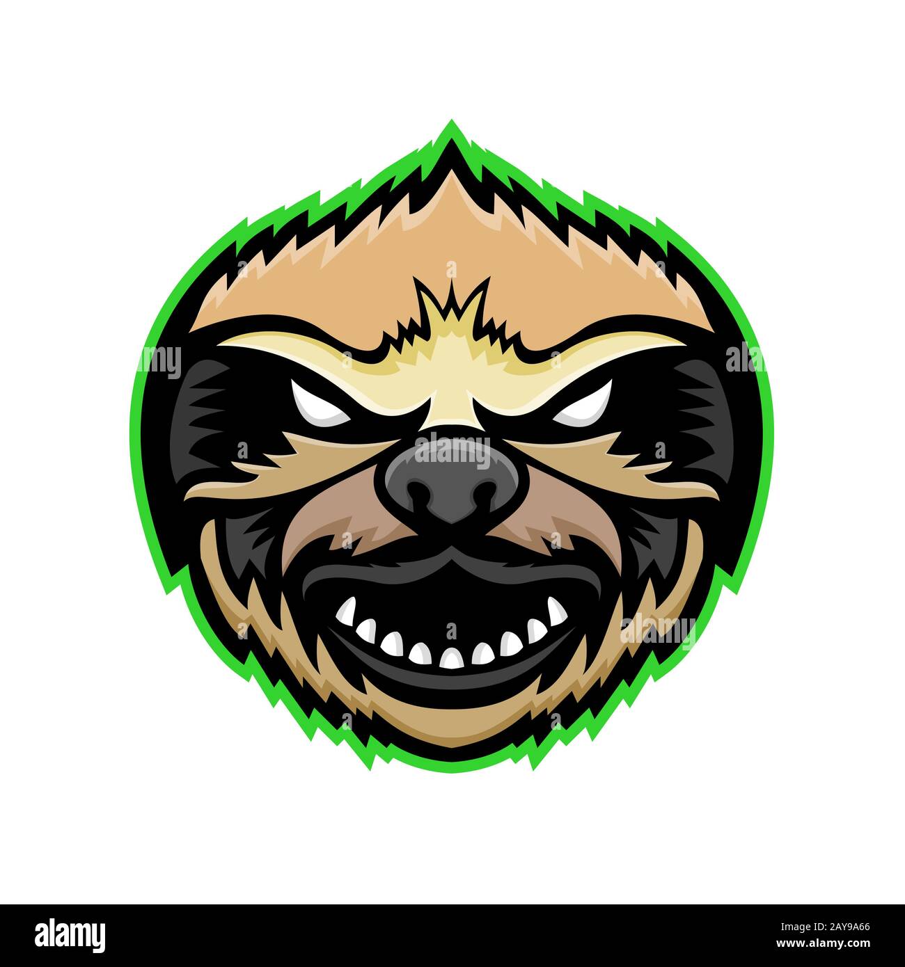 Angry Sloth Mascot Stock Photo - Alamy