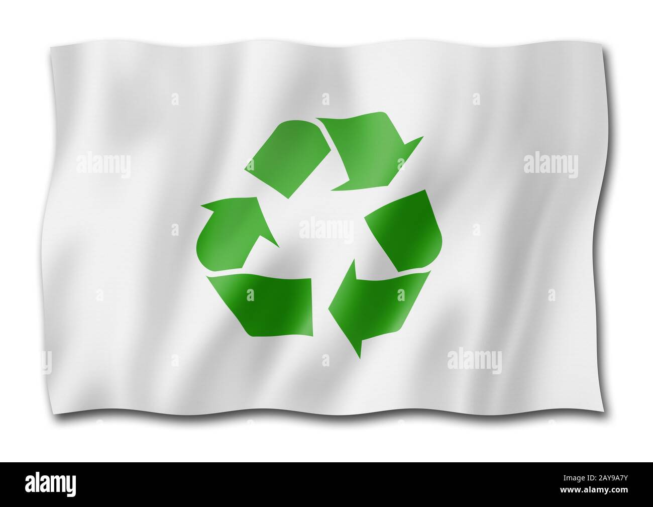 recycling symbol flag isolated on white Stock Photo - Alamy
