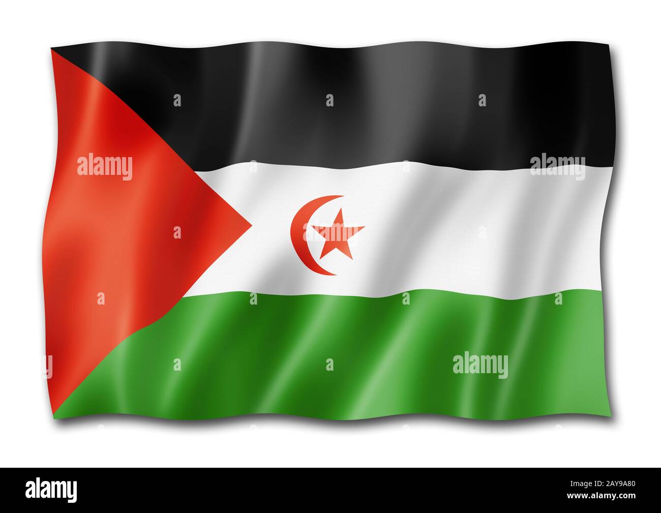 Flag of sahrawi republic Cut Out Stock Images & Pictures - Alamy