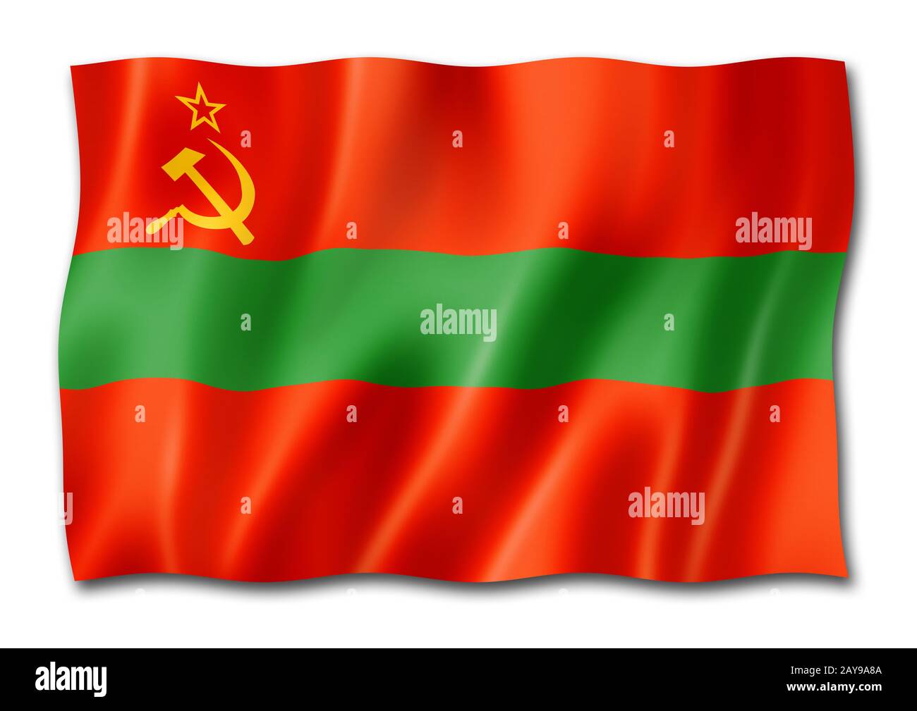 Transnistria flag isolated on white Stock Photo - Alamy