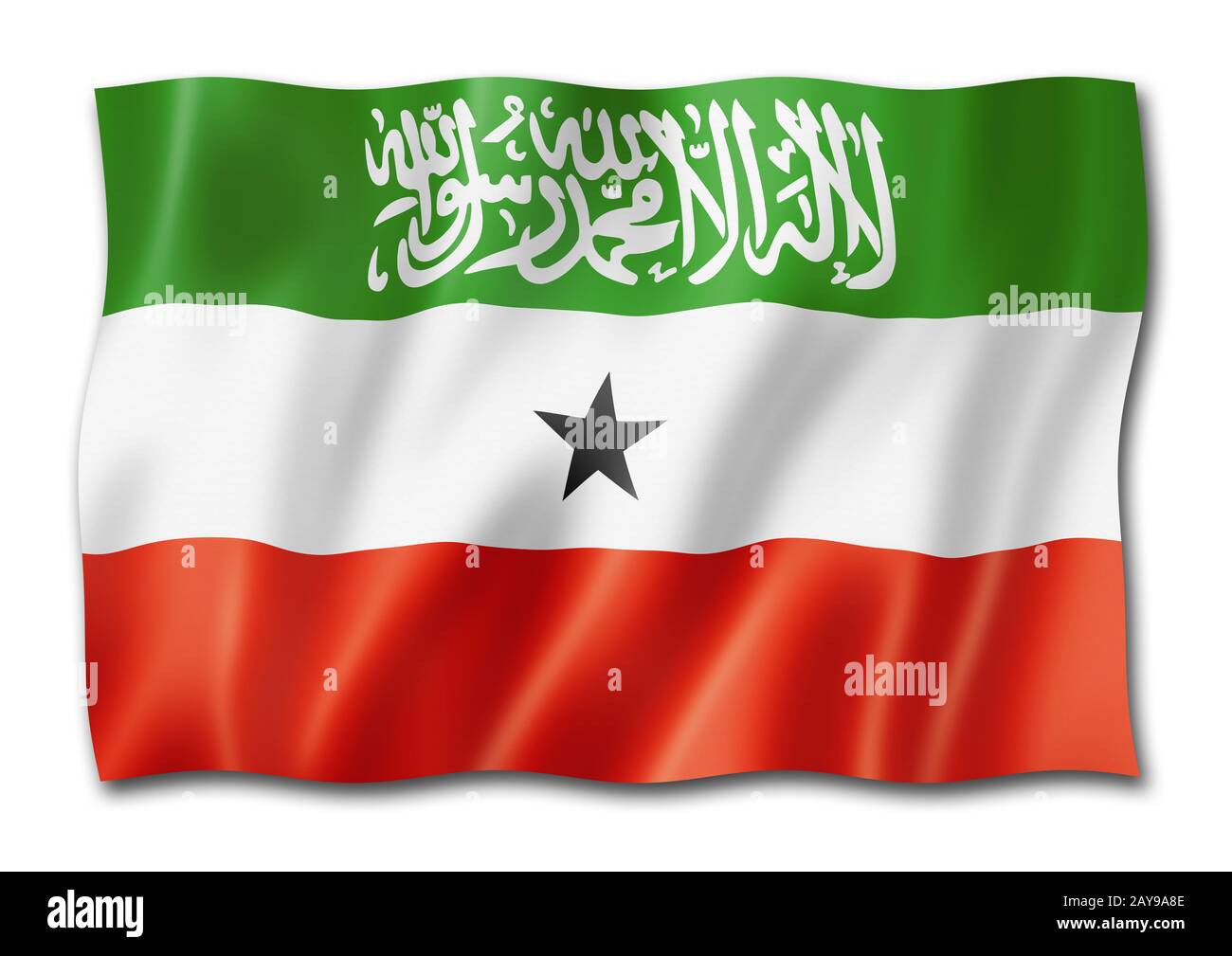 Somaliland flag isolated on white Stock Photo - Alamy