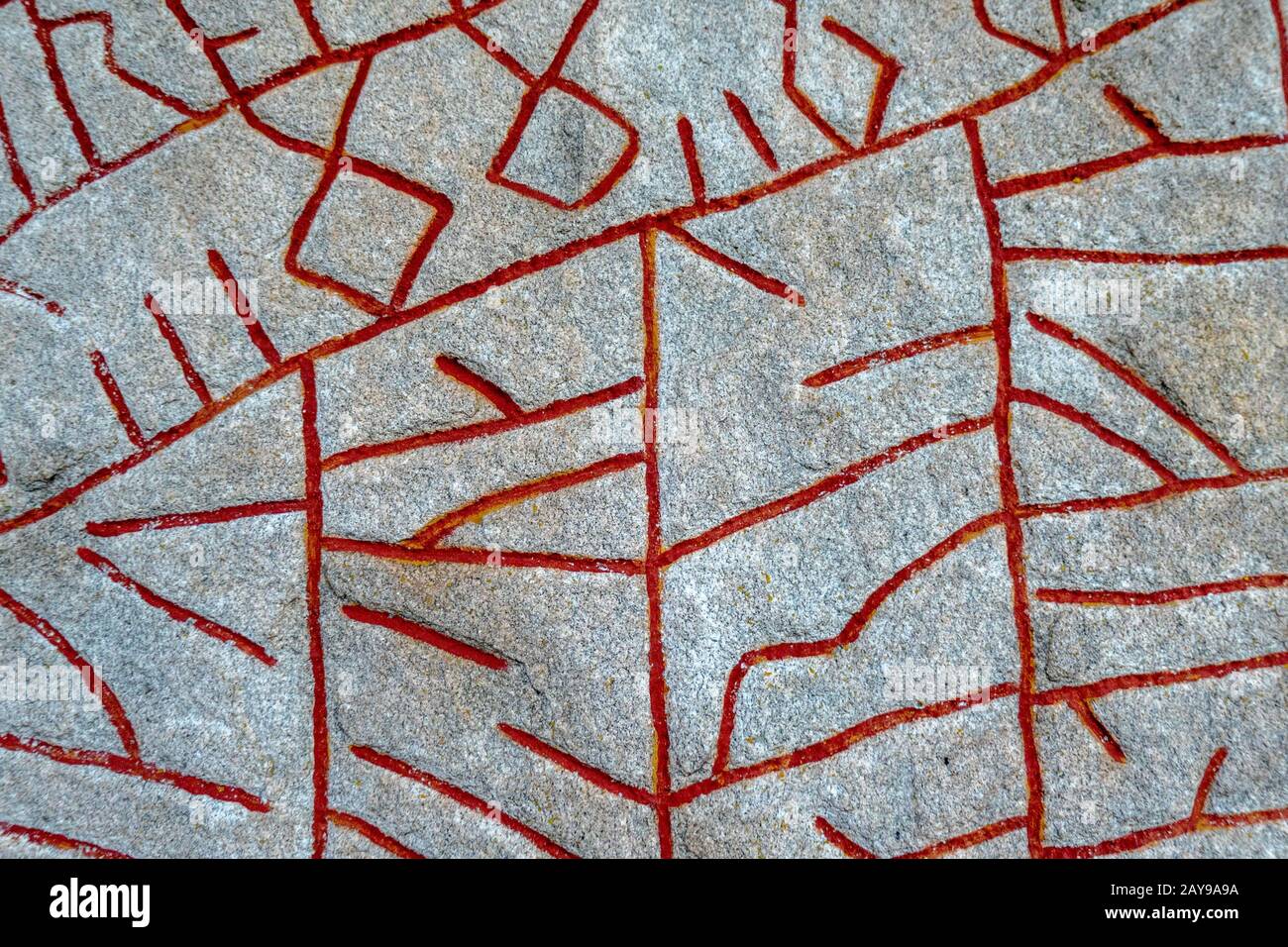 Rok Runestone up close Stock Photo - Alamy