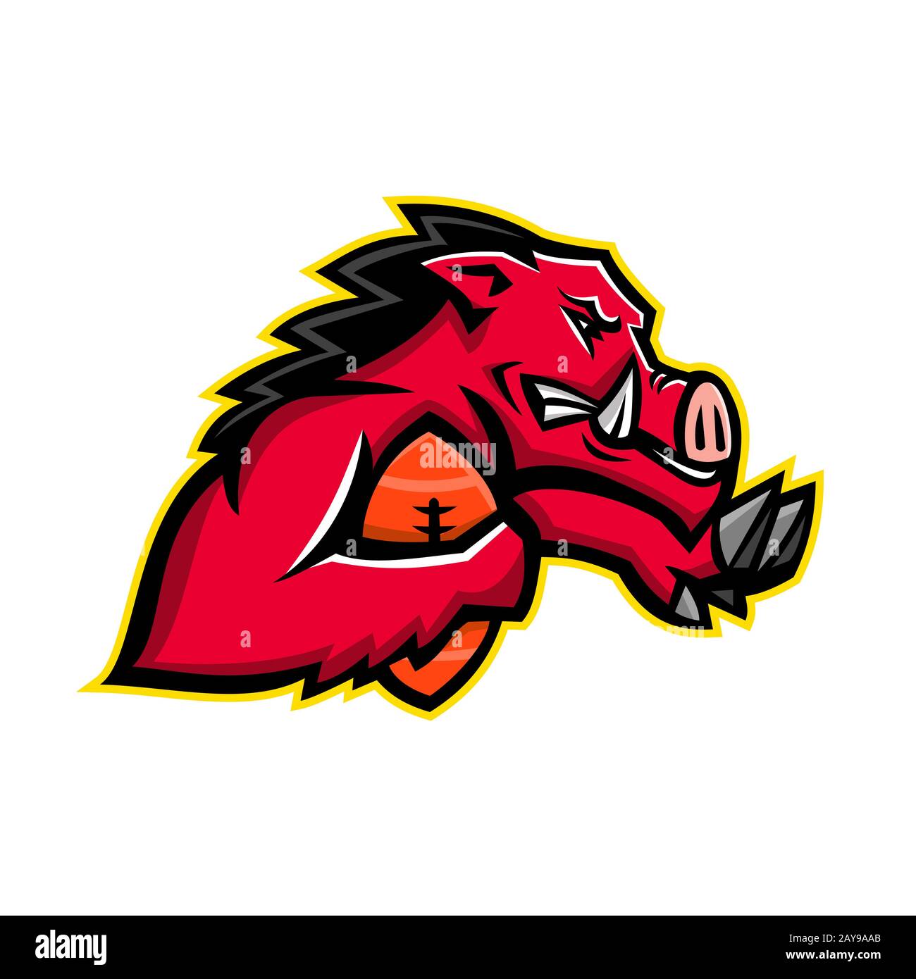 Wild Boar American Football Mascot Stock Photo - Alamy