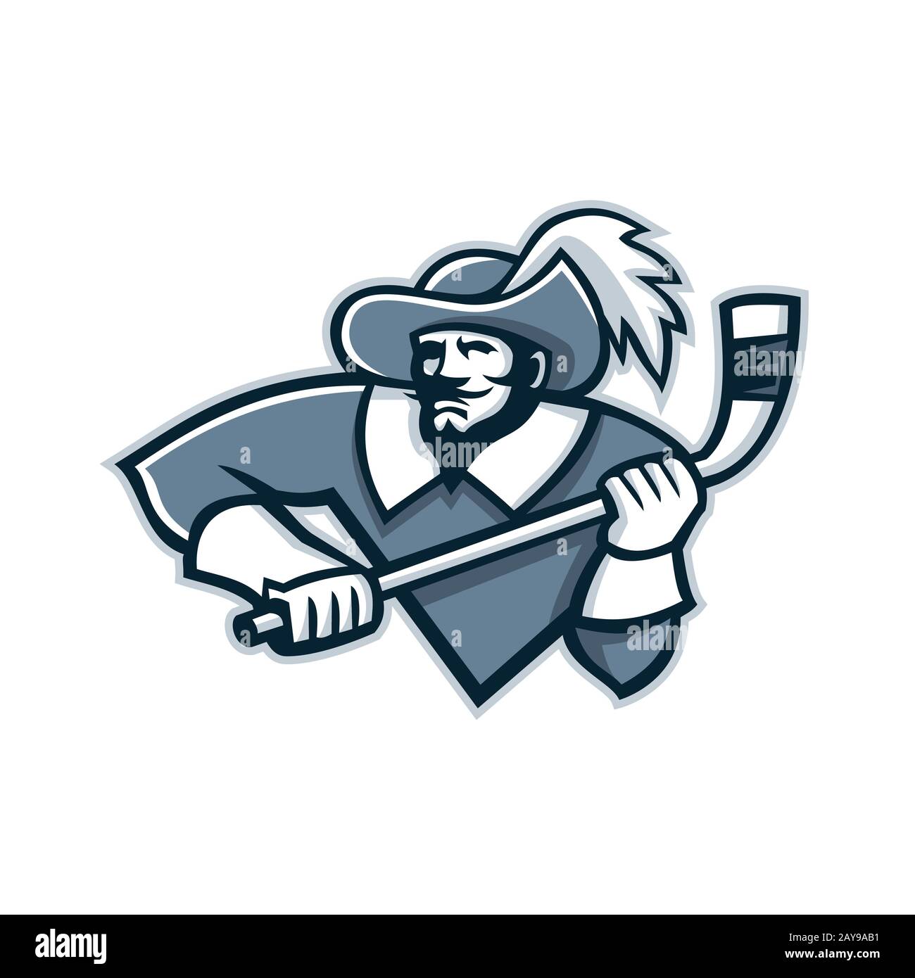 Musketeer Ice Hockey Mascot Stock Photo - Alamy