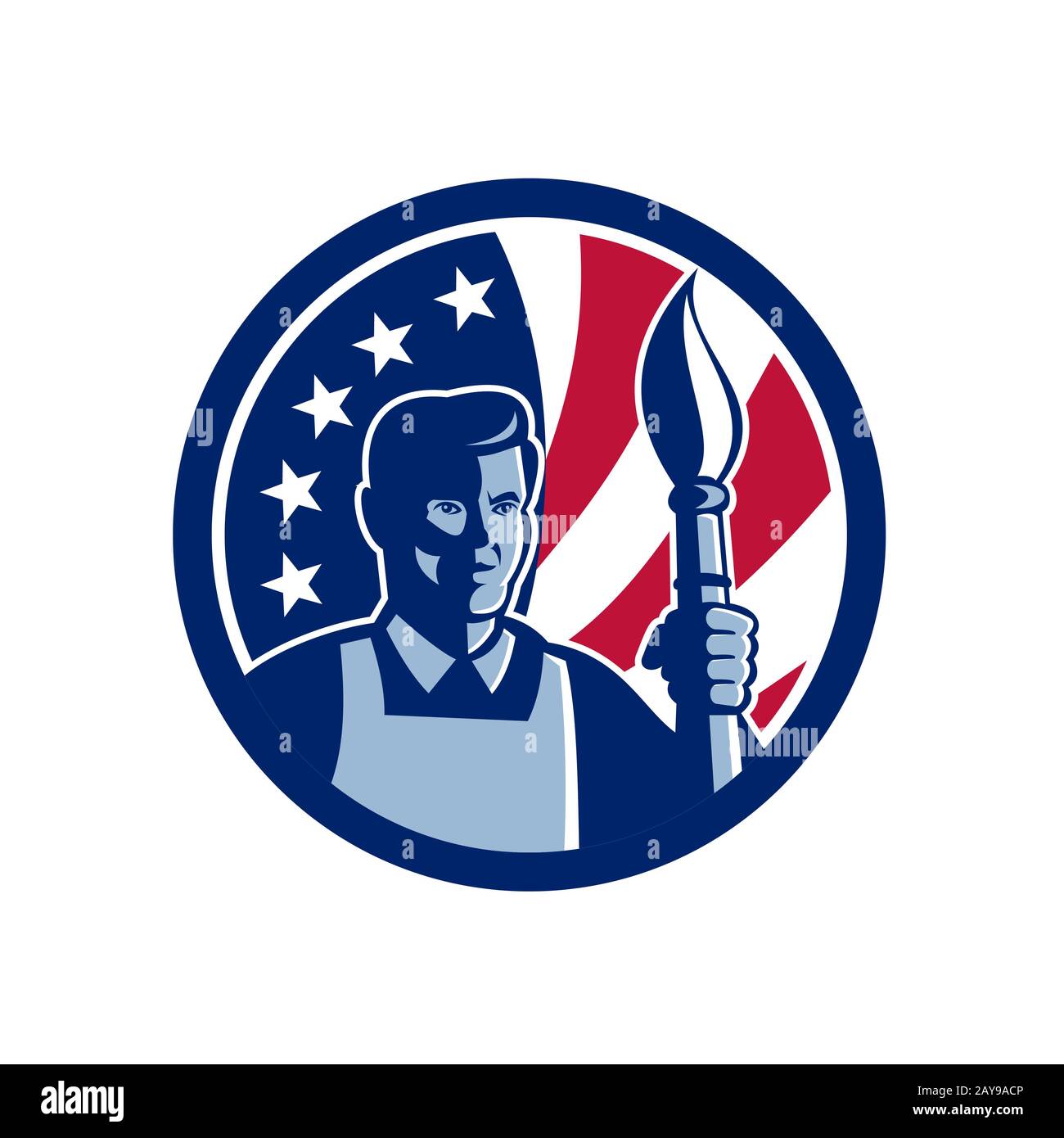 Usa flag circle clipart hi-res stock photography and images - Alamy