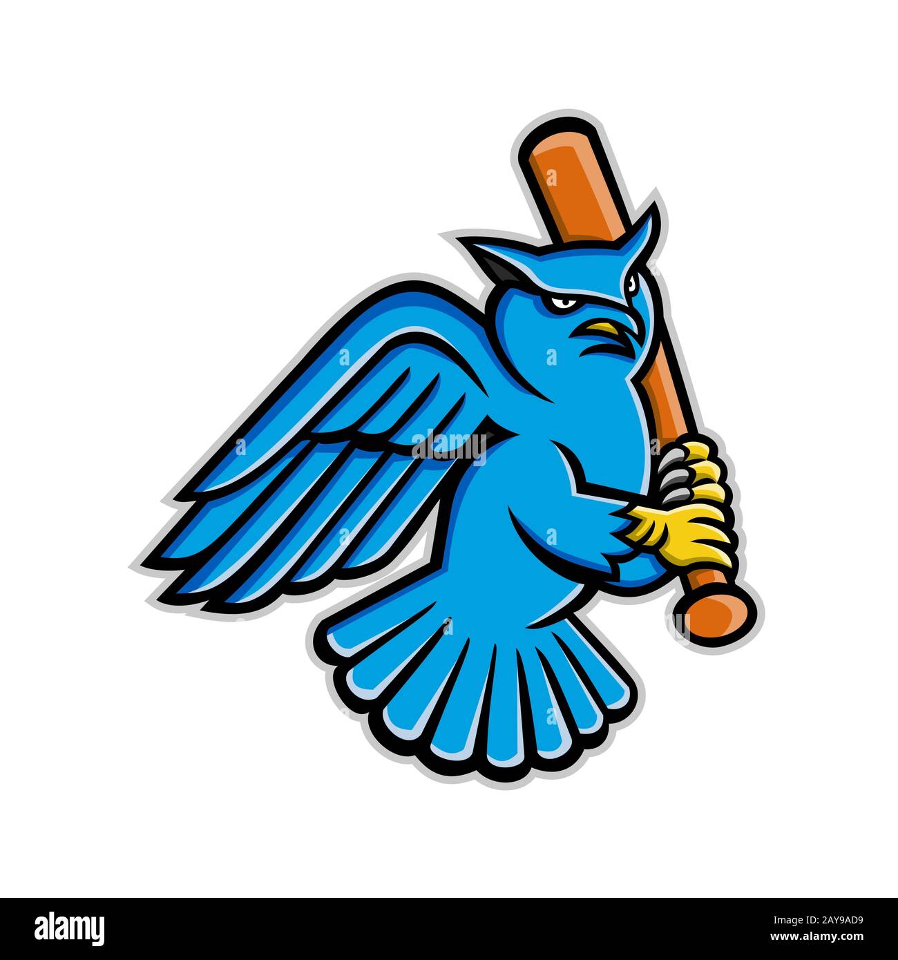 Great Horned Owl Baseball Mascot Stock Photo - Alamy