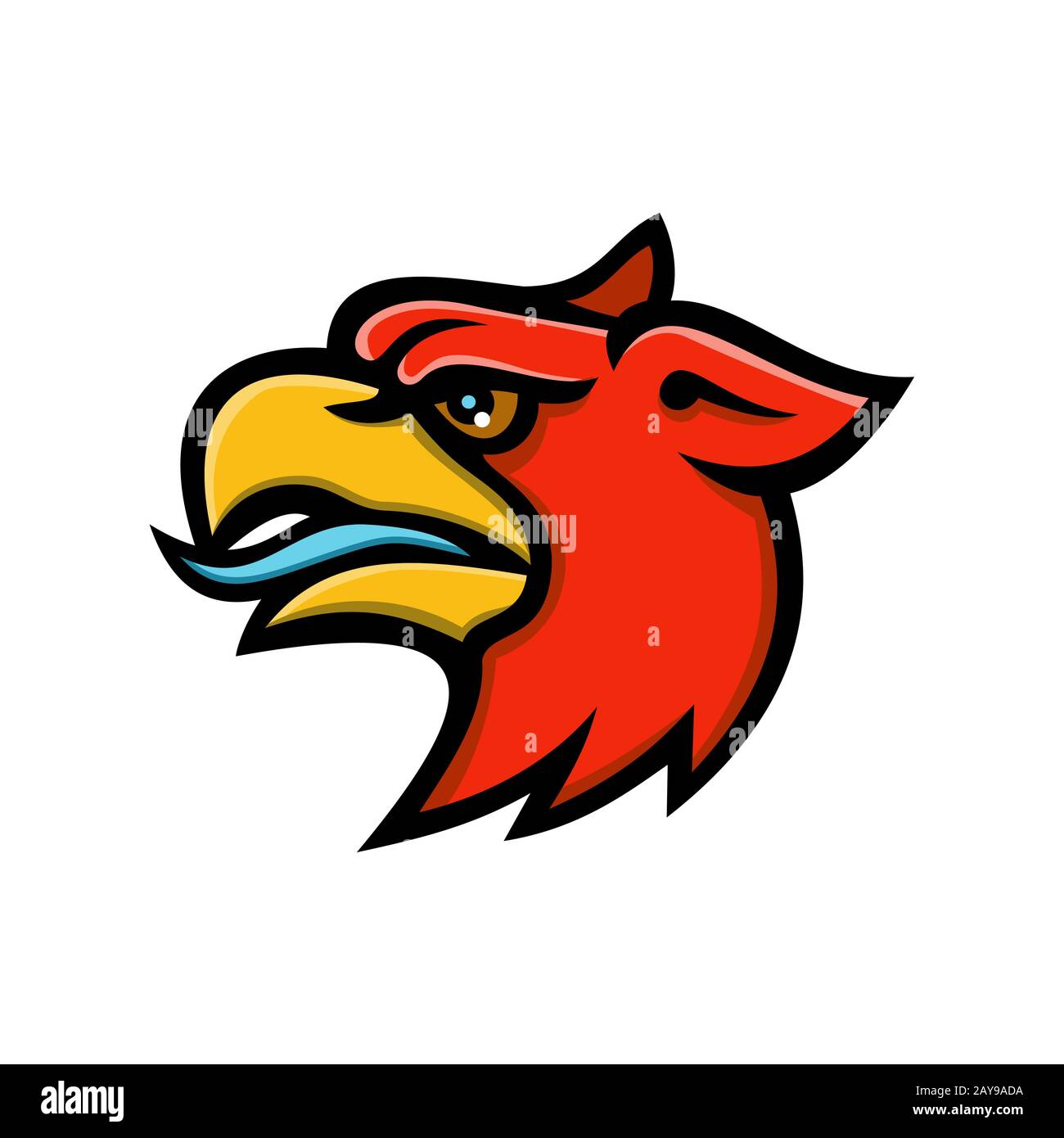 Griffin Head Side Mascot Stock Photo - Alamy