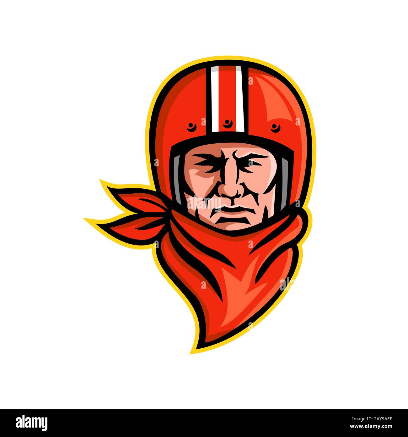 Biker wearing helmet Cut Out Stock Images & Pictures - Alamy