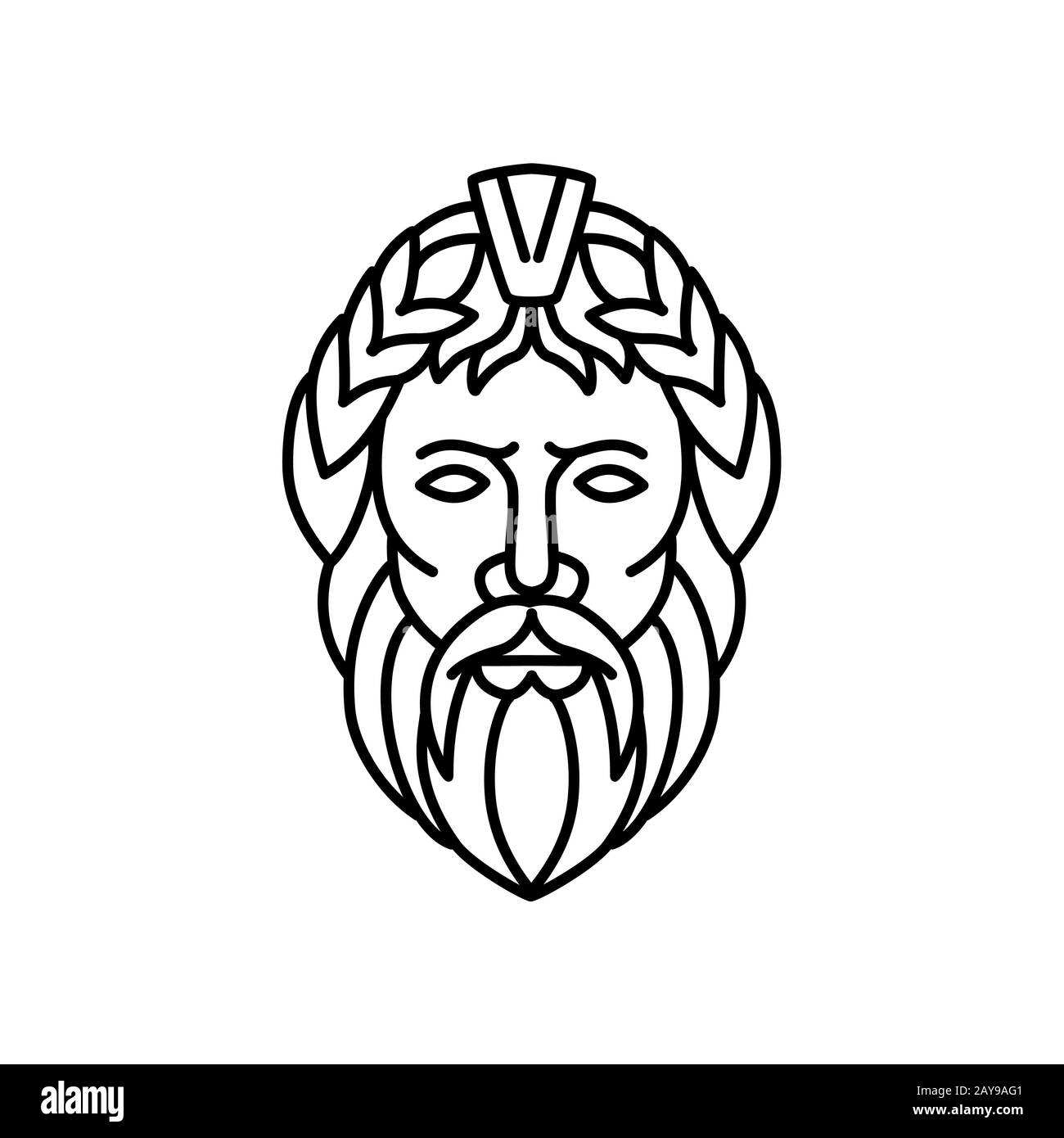 Greek god zeus line drawing hi-res stock photography and images - Alamy