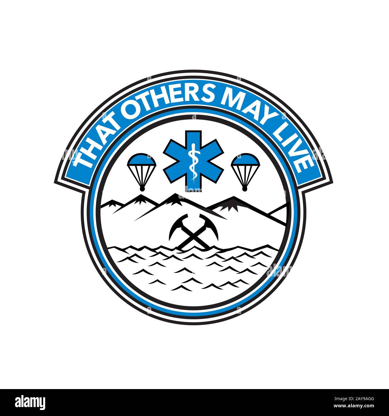 Sea Air Land Rescue Badge Stock Photo - Alamy