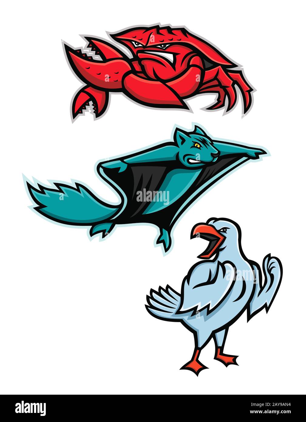 Angry Animals Mascot Collection Stock Photo - Alamy