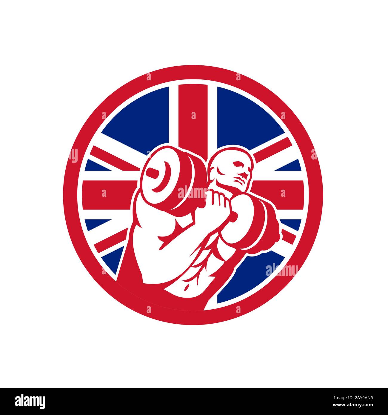 British Gym Circuit Union Jack Flag Icon Stock Photo - Alamy