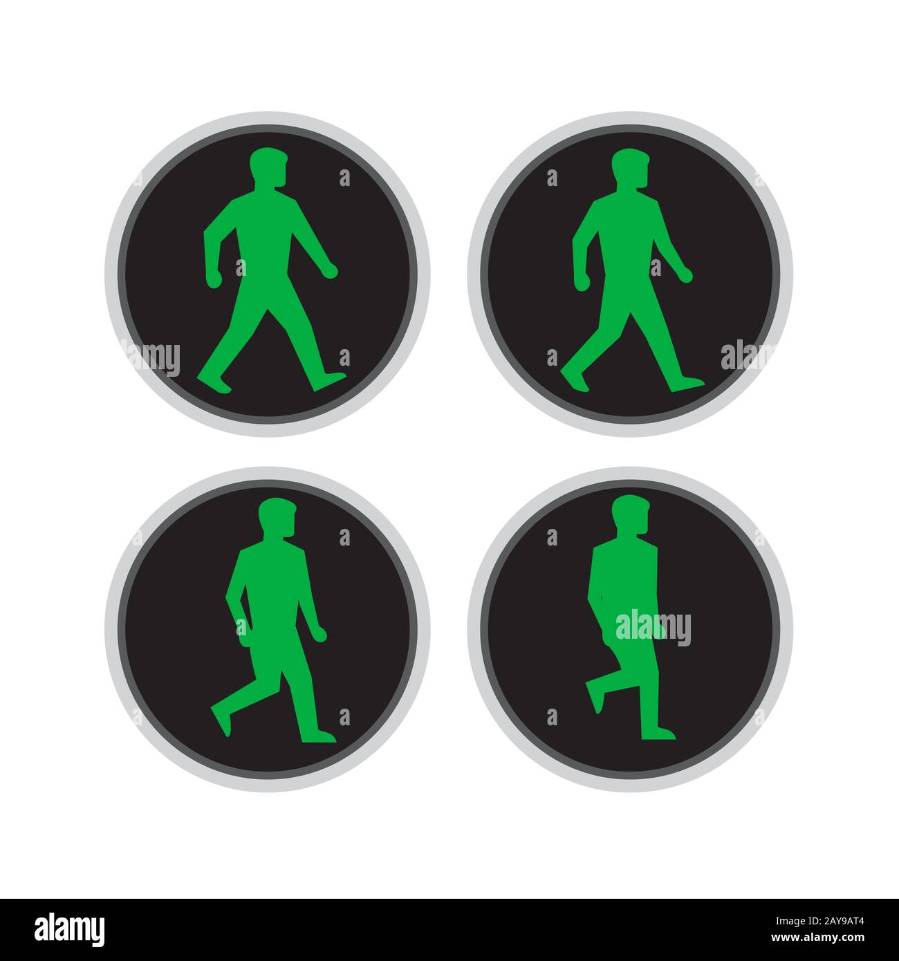 Traffic Light Man Walk Cycle Sequence Stock Photo - Alamy