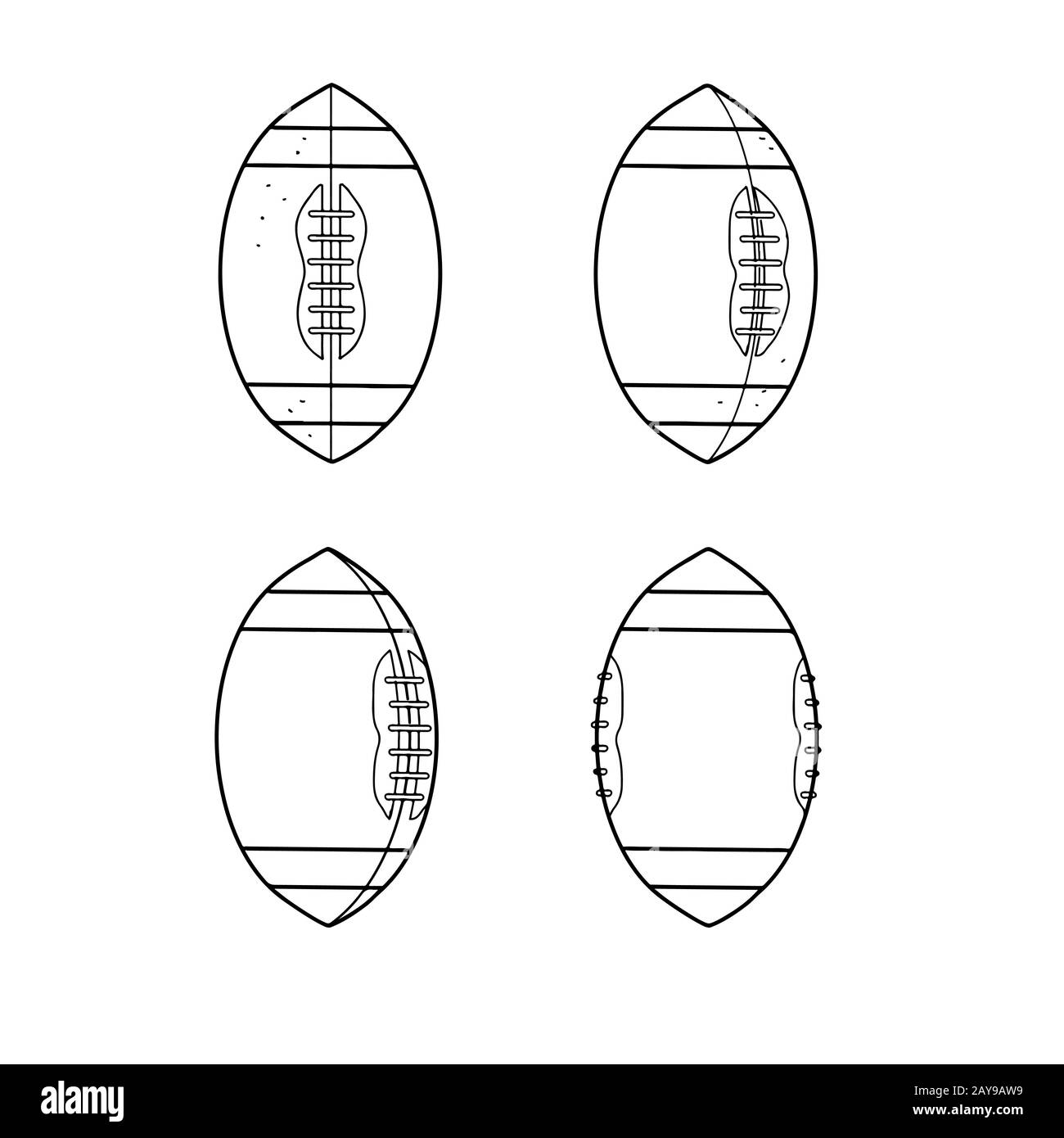 Illustration american football ball flying hi-res stock photography and ...