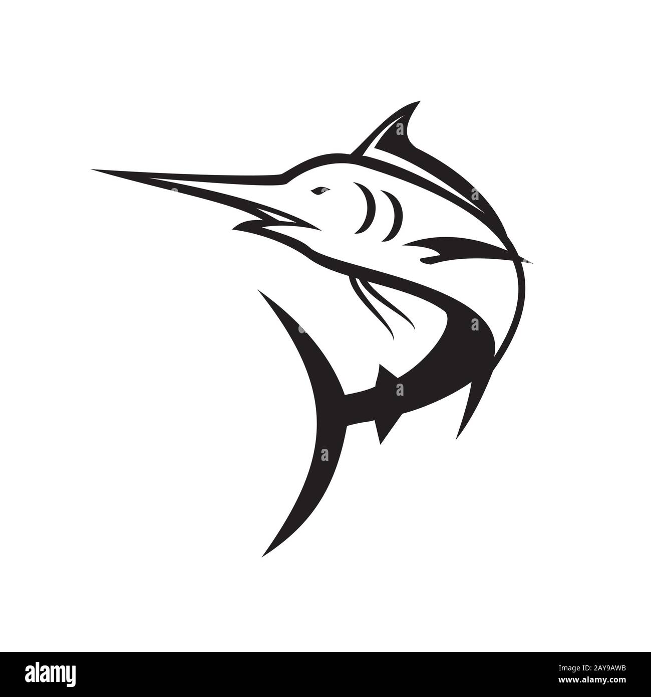 Blue Marlin Icon Stock Photo - Alamy