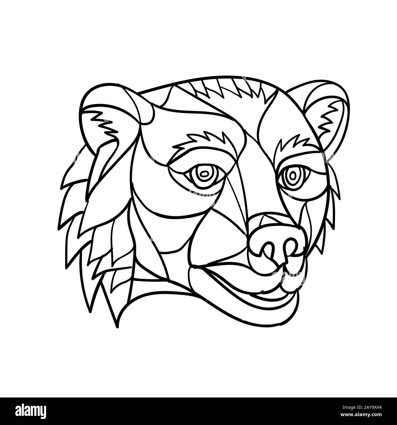 Wild animal mosaic Black and White Stock Photos & Images - Alamy