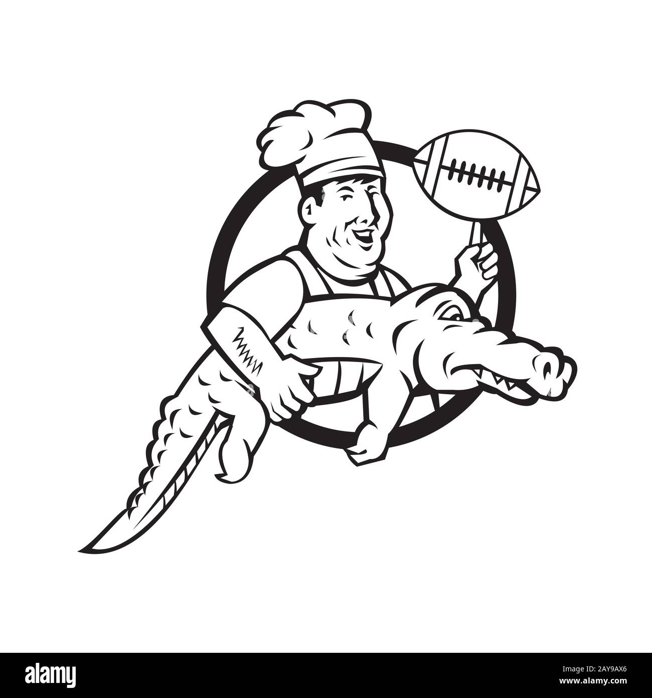 Cartoon black chef baker character Cut Out Stock Images & Pictures - Alamy