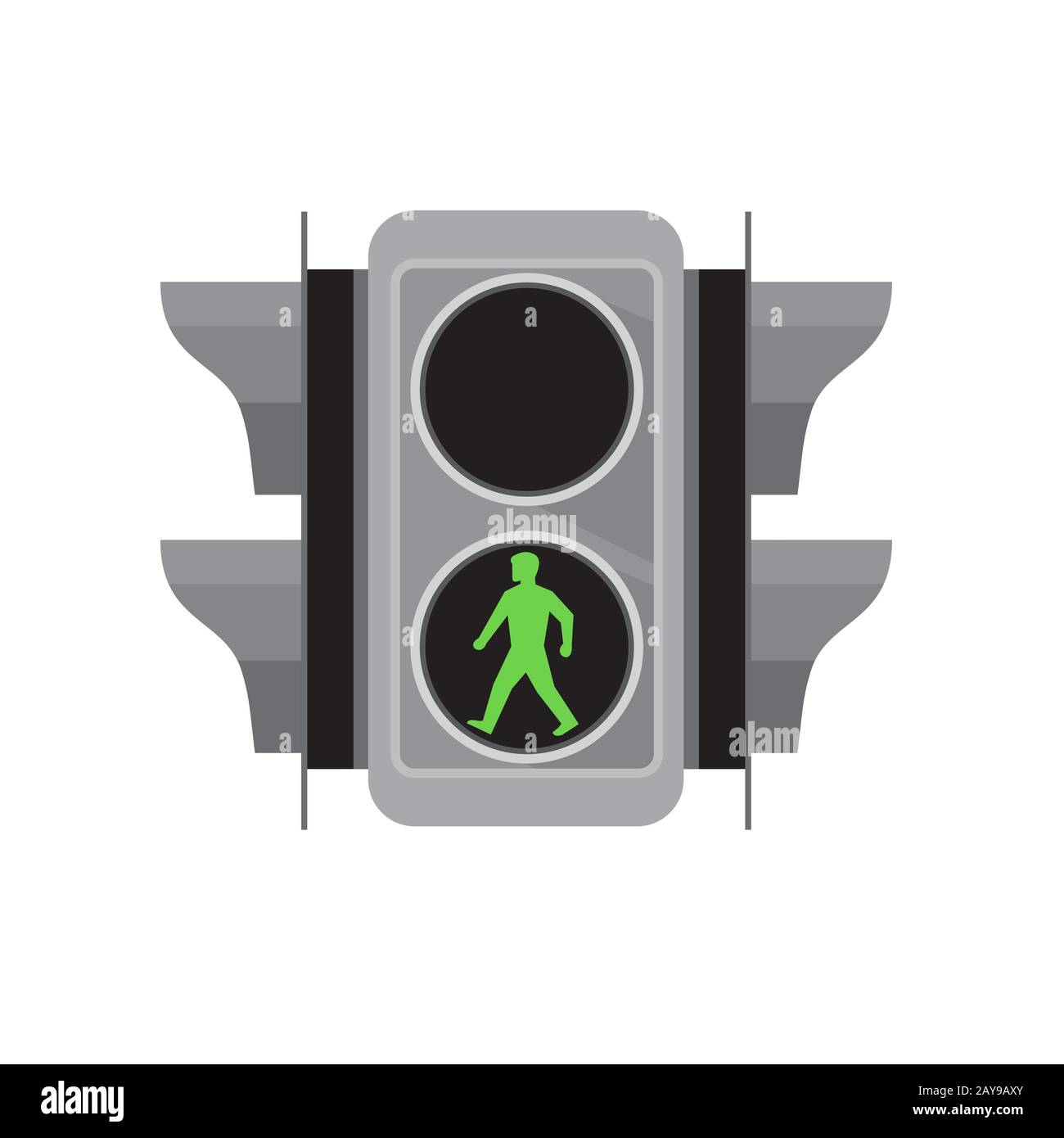Green pedestrian traffic lights Cut Out Stock Images & Pictures - Alamy