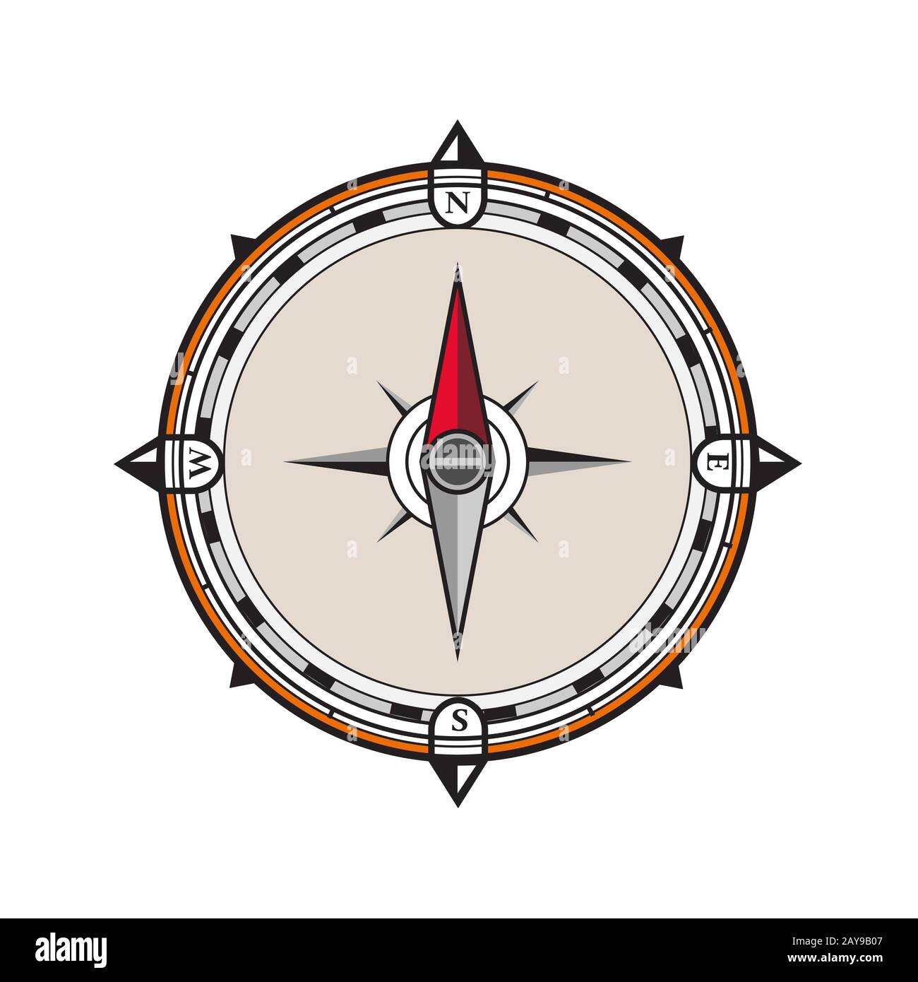 Vintage Compass Icon Stock Photo - Alamy