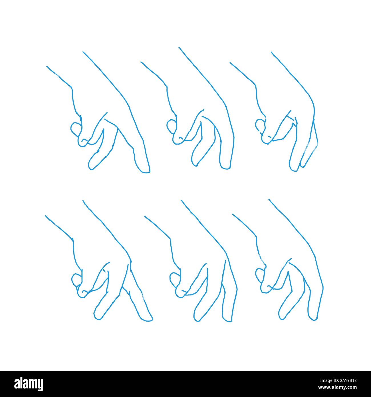 Hand Walk Cycle Sequence Drawing Stock Photo - Alamy