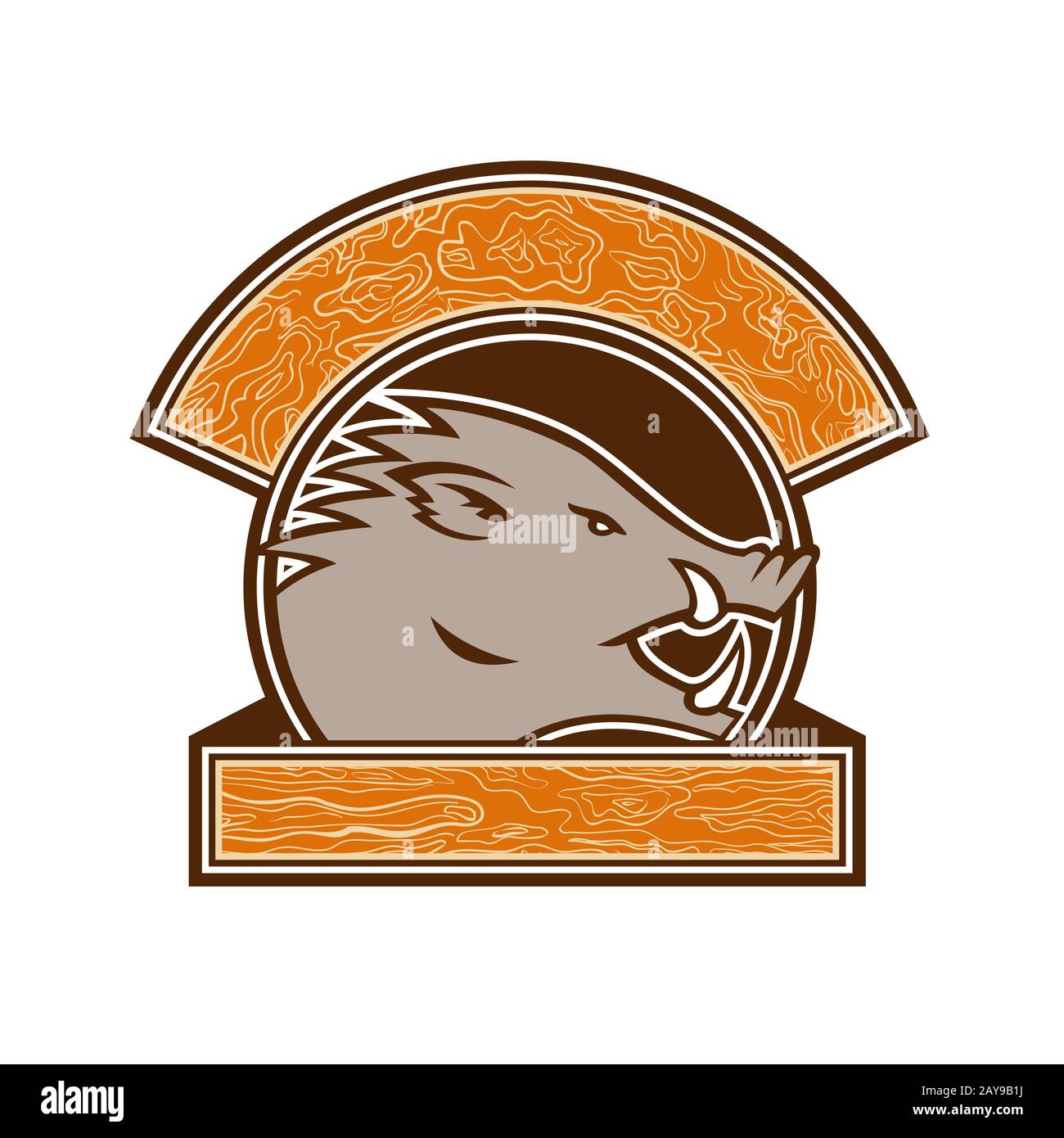 Pig circle logo hi-res stock photography and images - Alamy