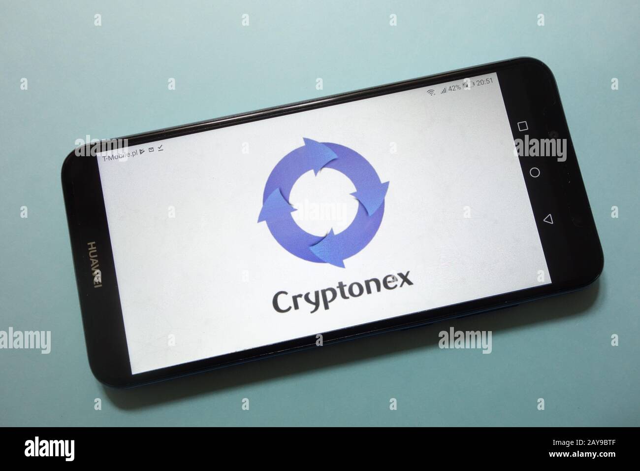 Cryptonex (CNX) cryptocurrency logo displayed on smartphone Stock Photo - Alamy
