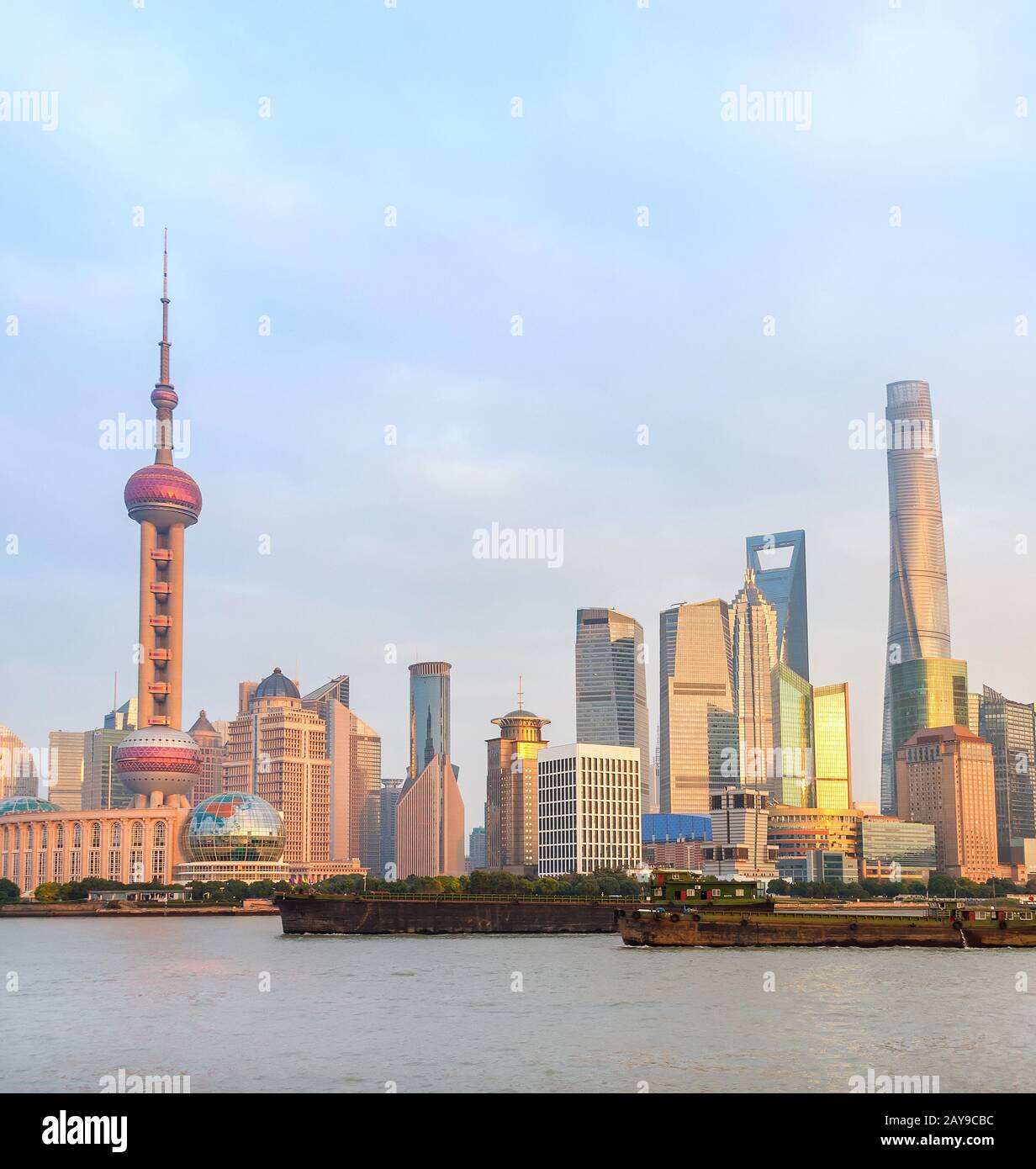 Sunshine and the evening of shanghai hi-res stock photography and ...