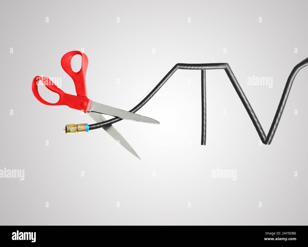 Cord cutting concept Stock Photo - Alamy