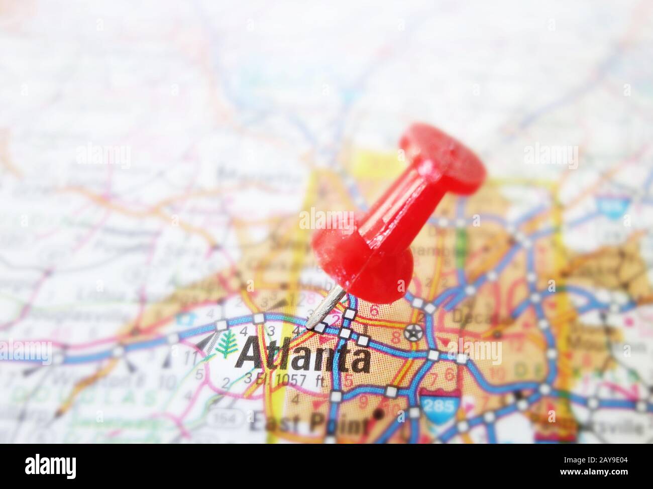 Map of atlanta hi-res stock photography and images - Alamy