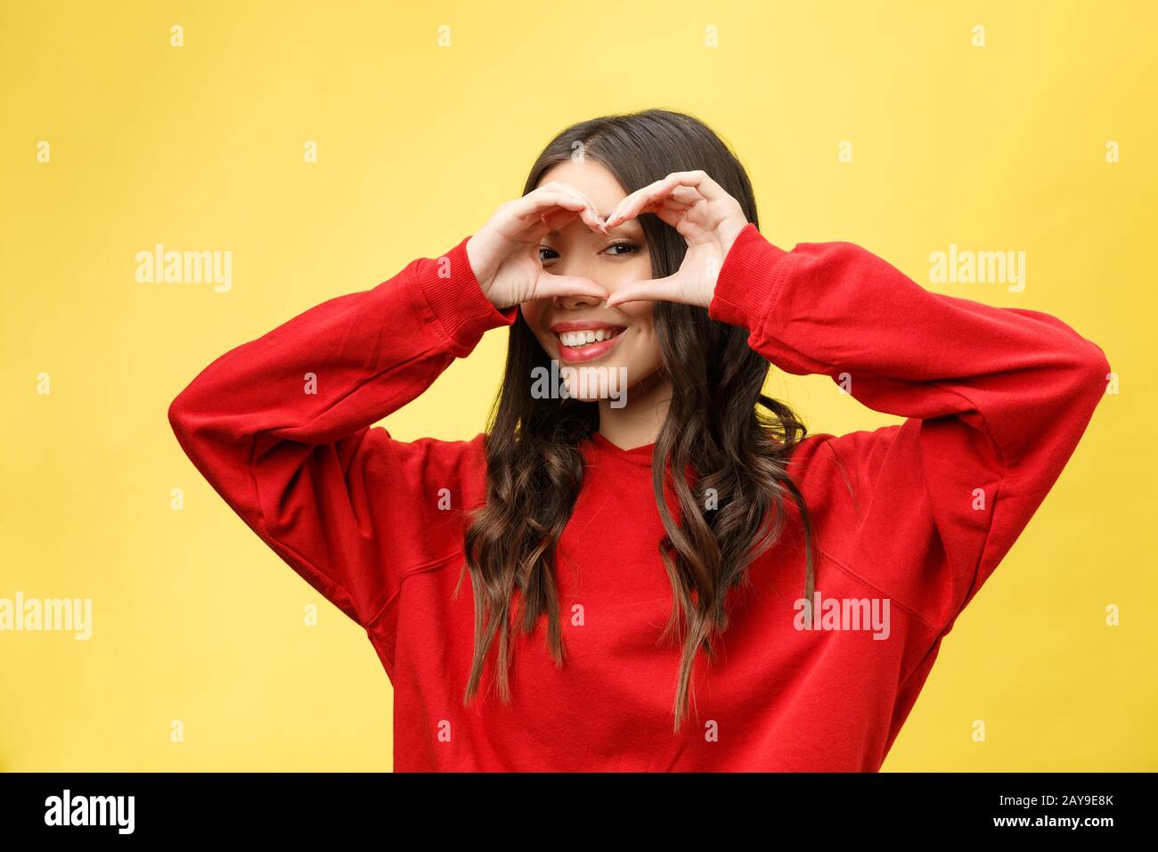 Chinese girl hands heart hi-res stock photography and images - Alamy