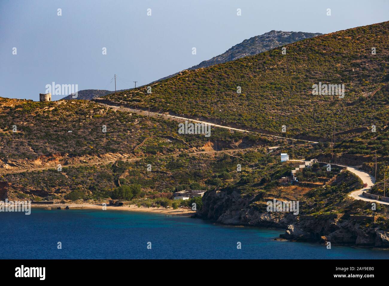 Dafnolies beach near the town of Fourni, Greece Stock Photo - Alamy