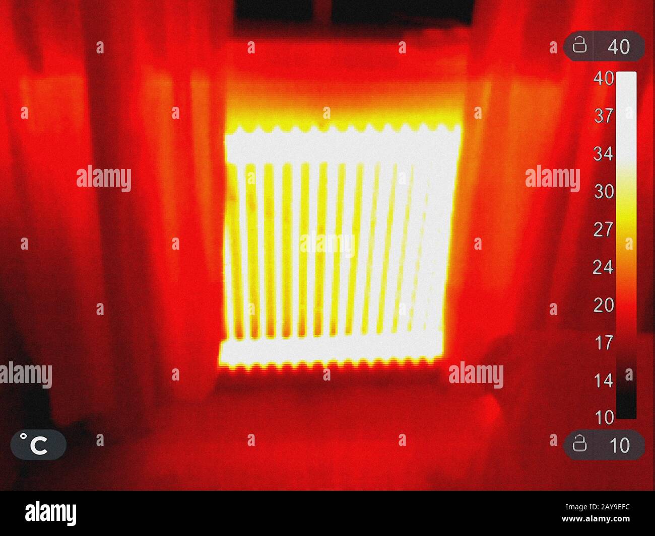 Thermal Image of a radiator Stock Photo - Alamy