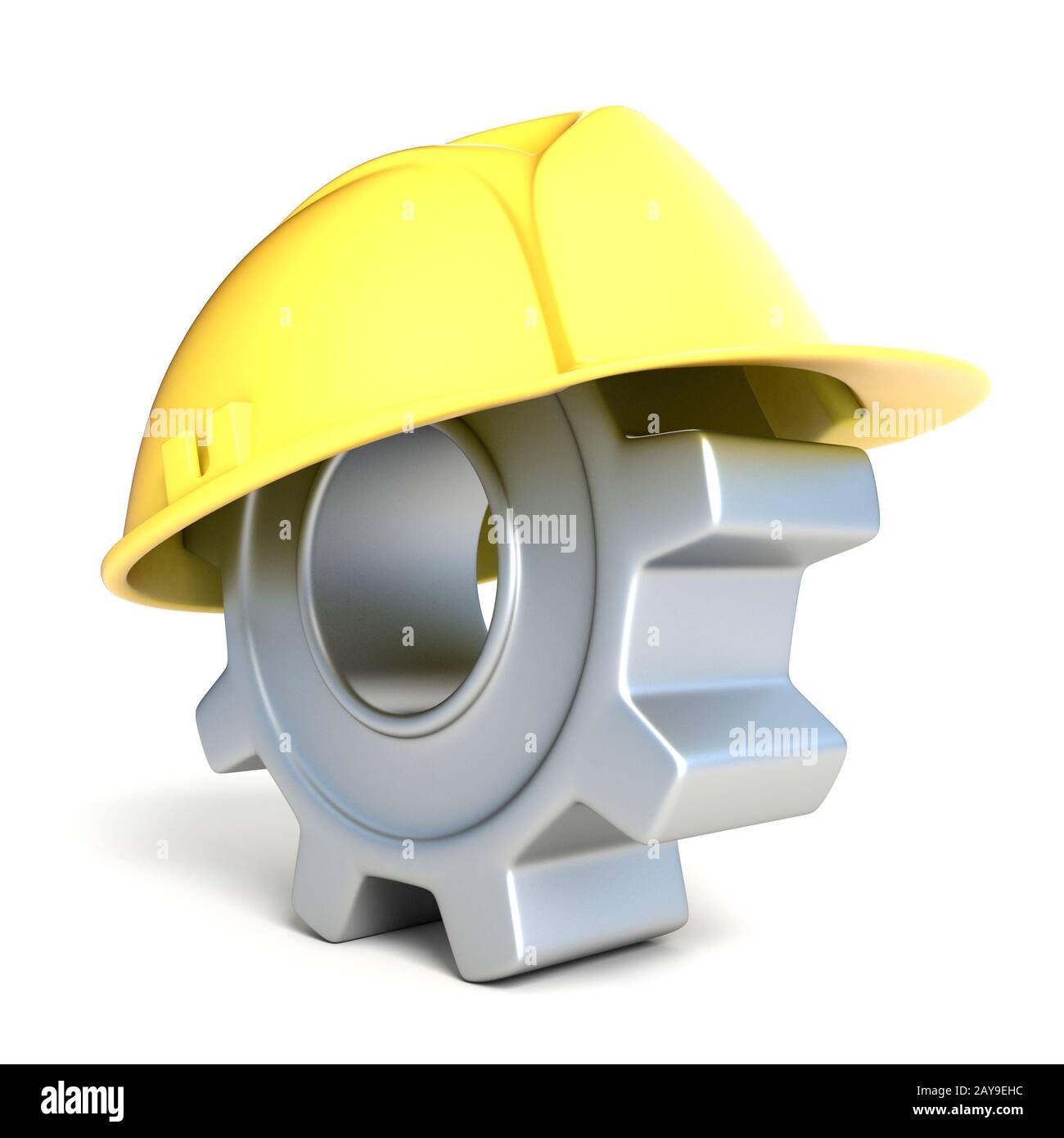 Machine gear with safe helmet. 3D Stock Photo - Alamy