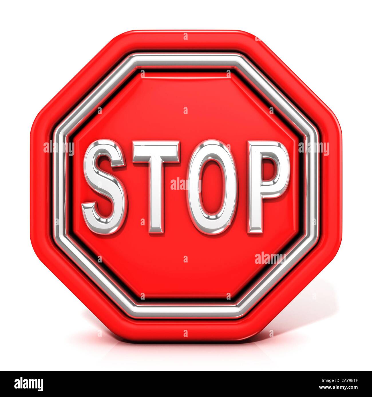 Stop sign. 3D Stock Photo - Alamy