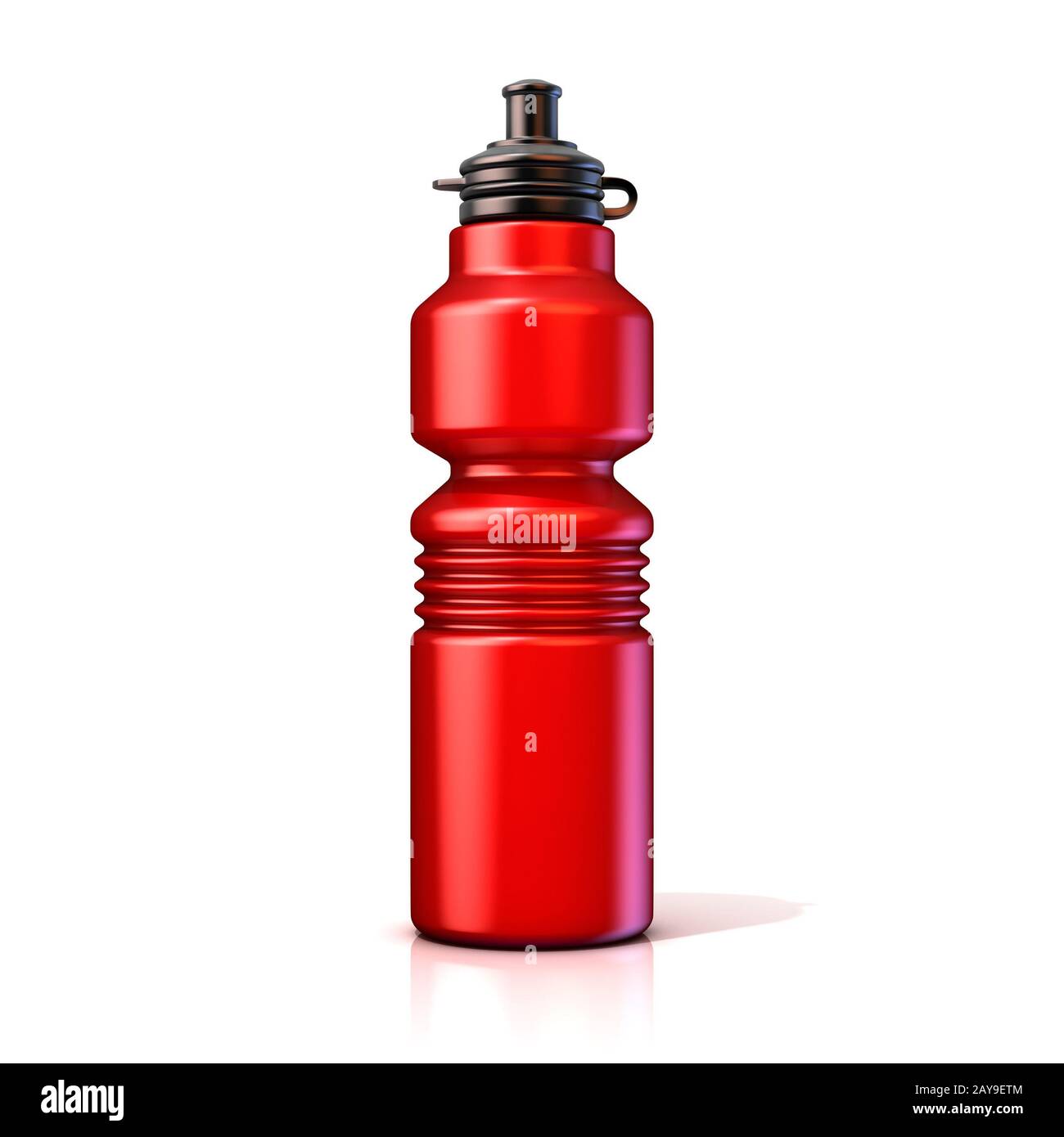 Red plastic sport bottles bottle. 3D Stock Photo - Alamy